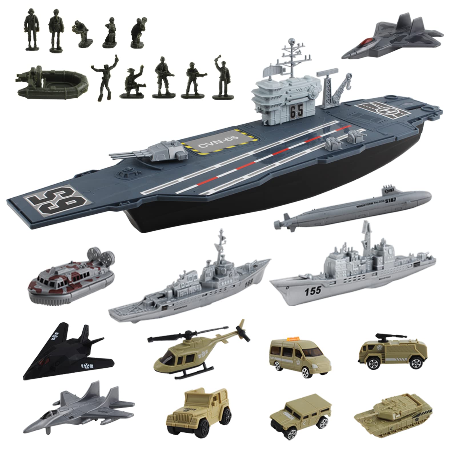 Buy deAO Aircraft Carrier Toy with Scale Model Warplanes Warships ...