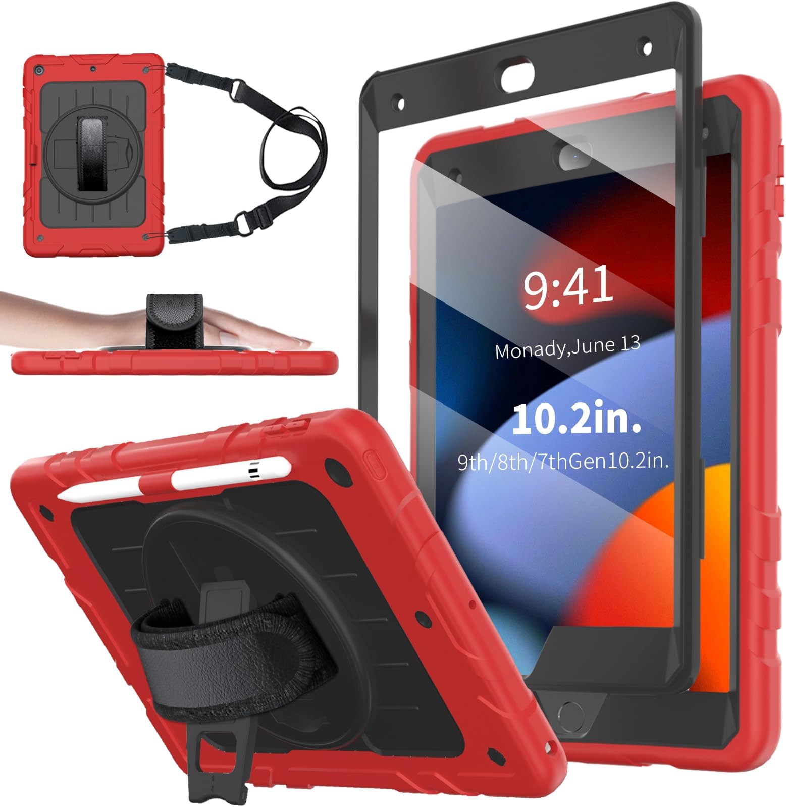Amazon.com: Stweap Case for iPad 9th/8th/7th Generation-Built-in Screen ...