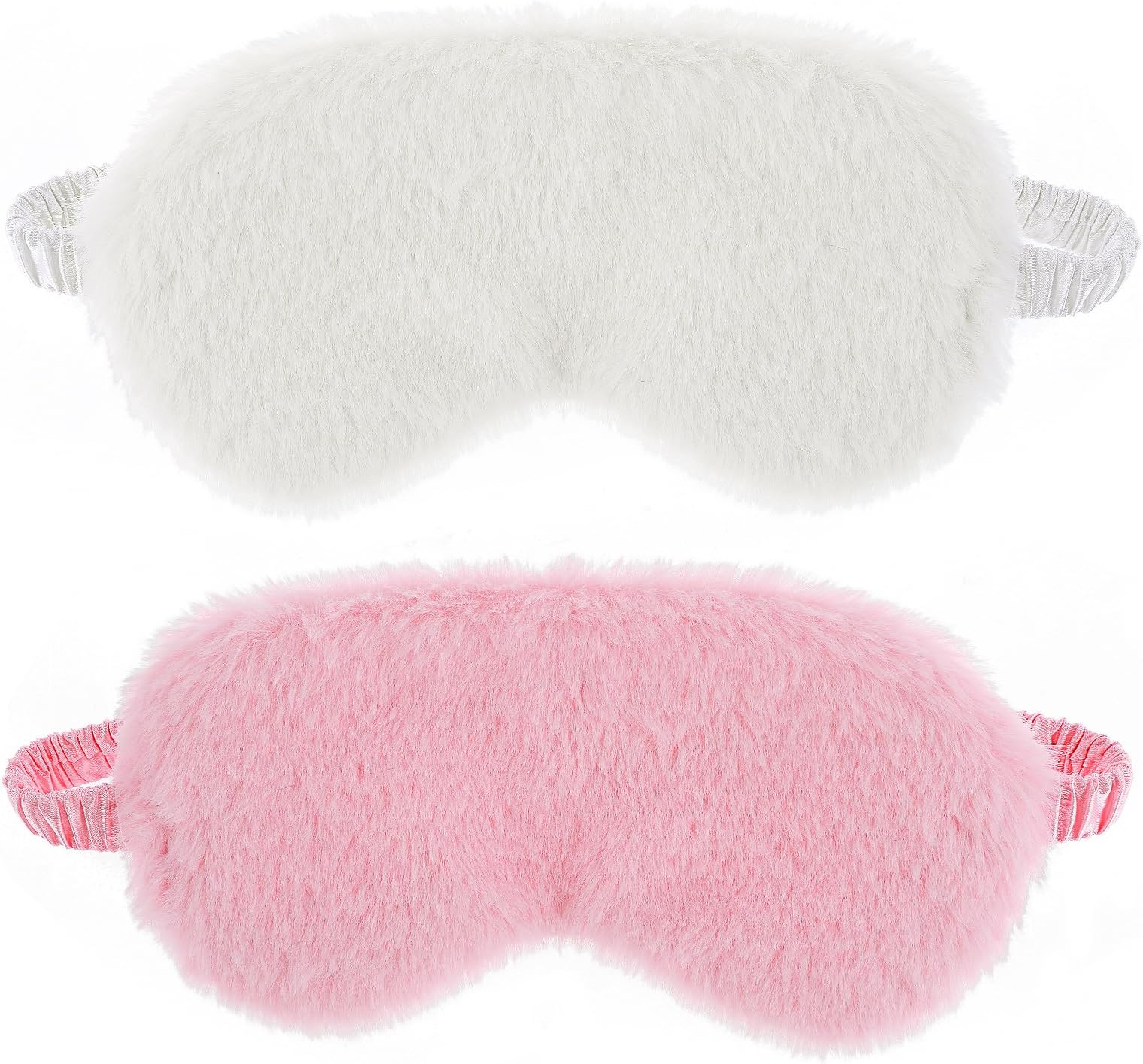Amazon.com: 2 Pcs Plush Fluffy Eye Mask Soft Sleeping Blindfold Eye ...