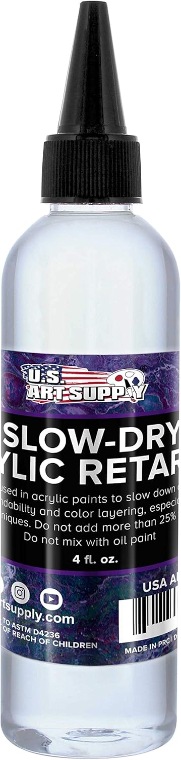 Amazon.com: U.S. Art Supply Acrylic Retarder Liquid - 4-Ounce - For ...
