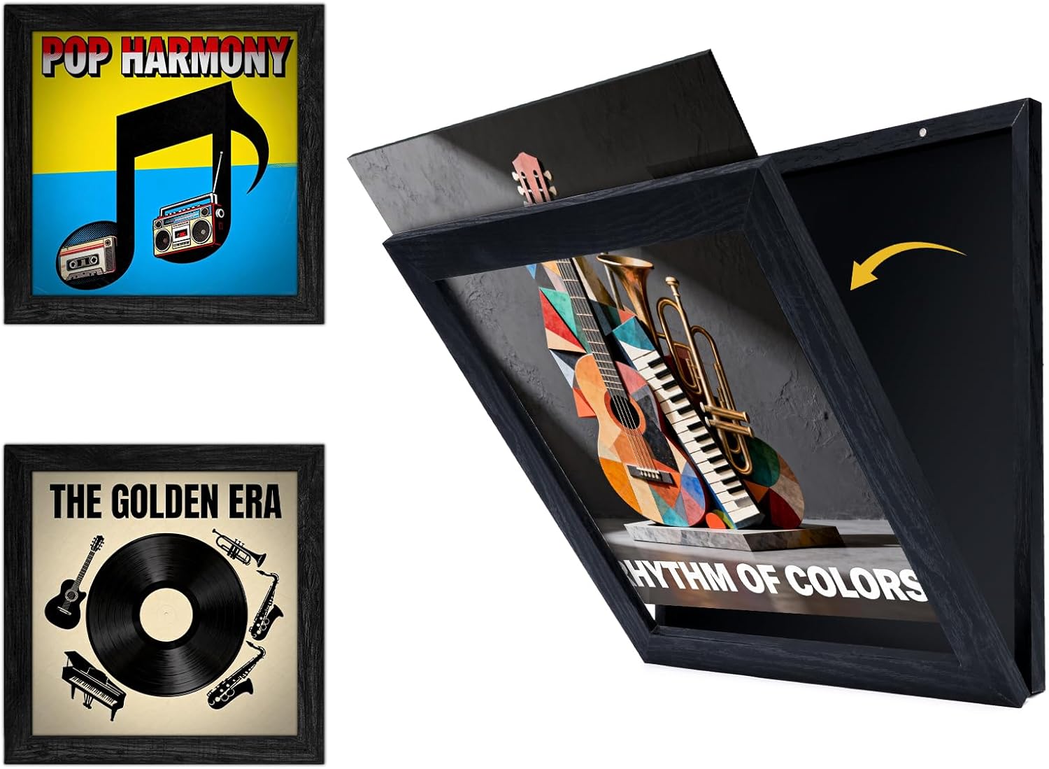 Amazon.com - JJKLL 2 Pack Vinyl Record Display Frame Vintage Record ...