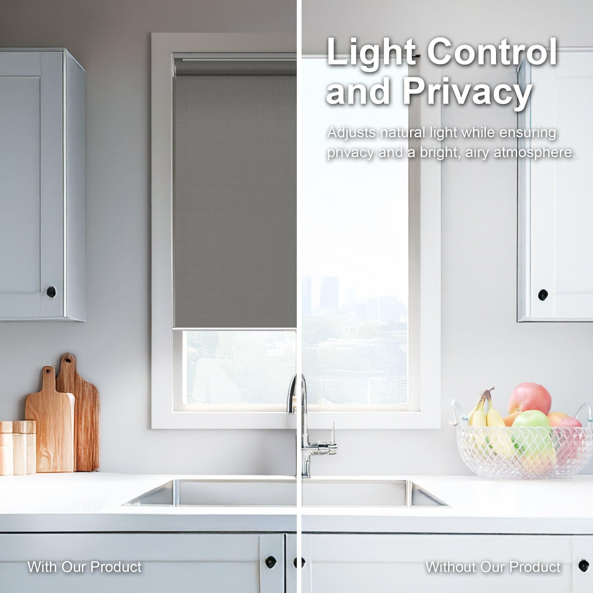 Snapklik.com : CHICOLOGY Roller Window Shades, Window Blinds, Window ...