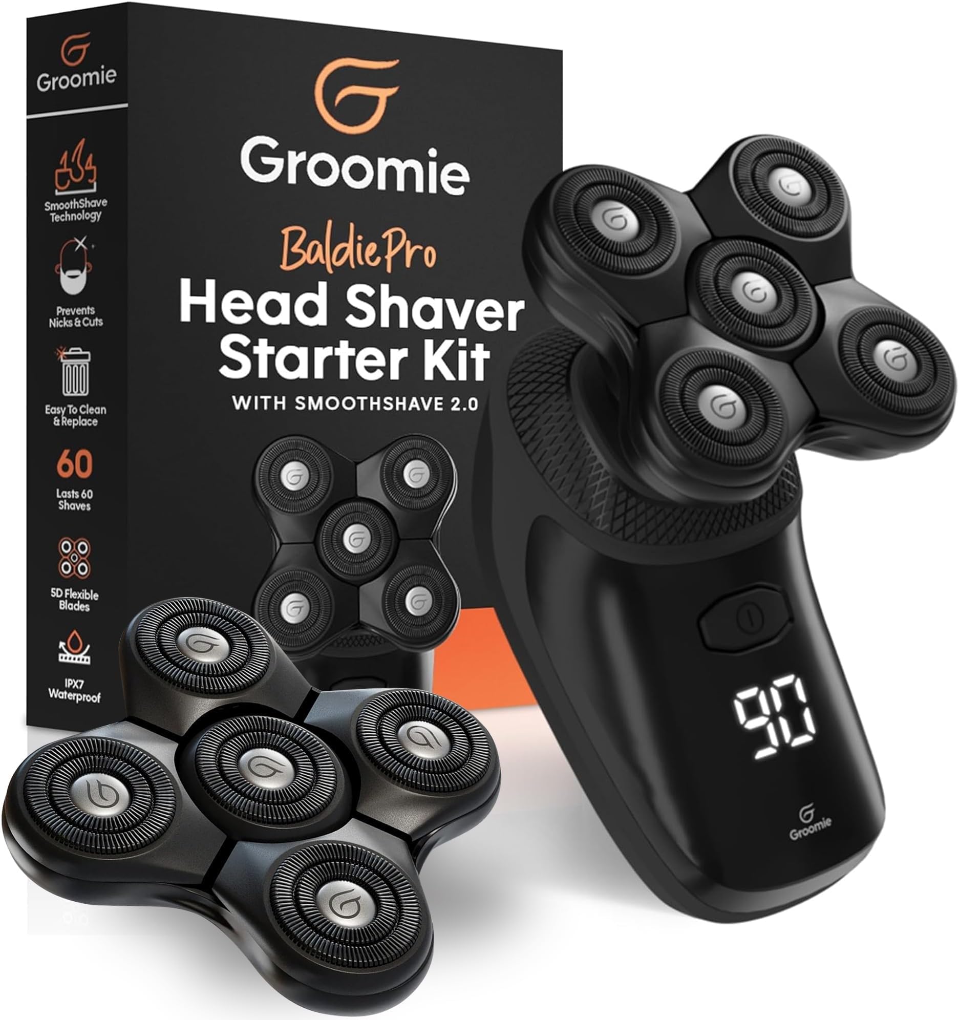 Amazon.com: GROOMIE BaldiePro Head Shaver Starter Kit and Refill ...