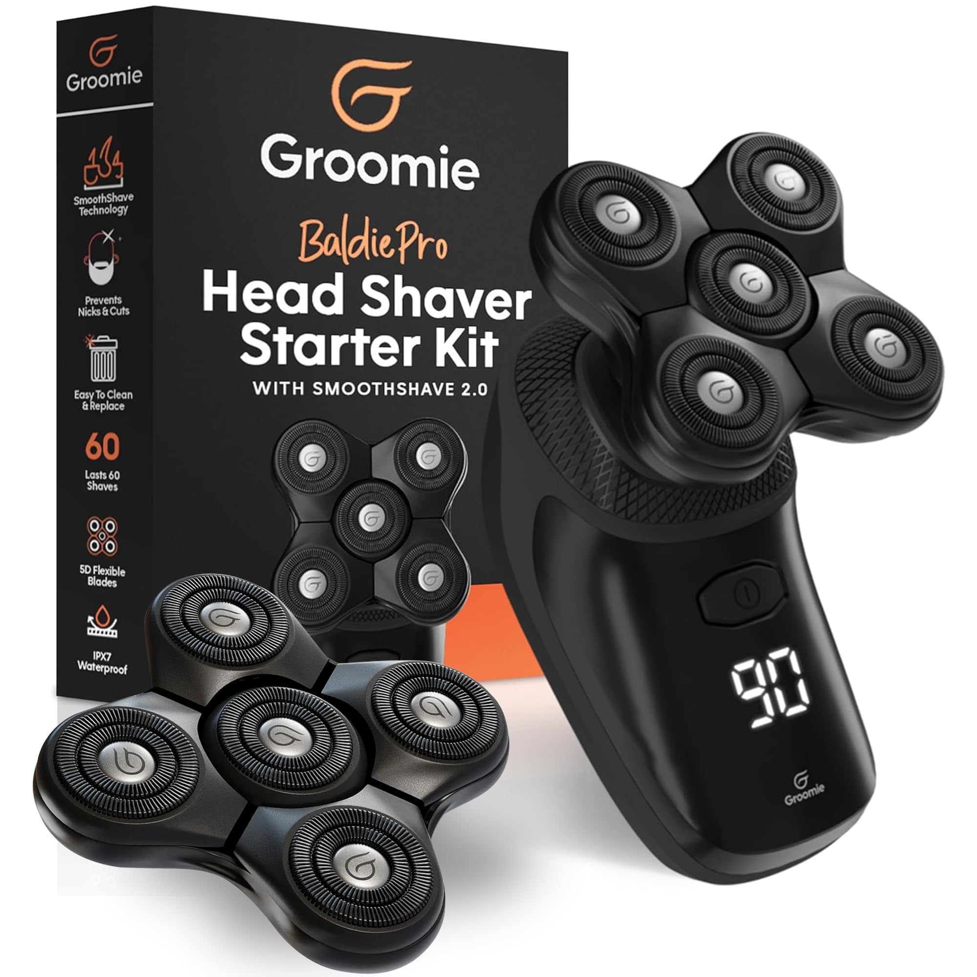 Amazon.com: GROOMIE BaldiePro Head Shaver Starter Kit and Refill ...