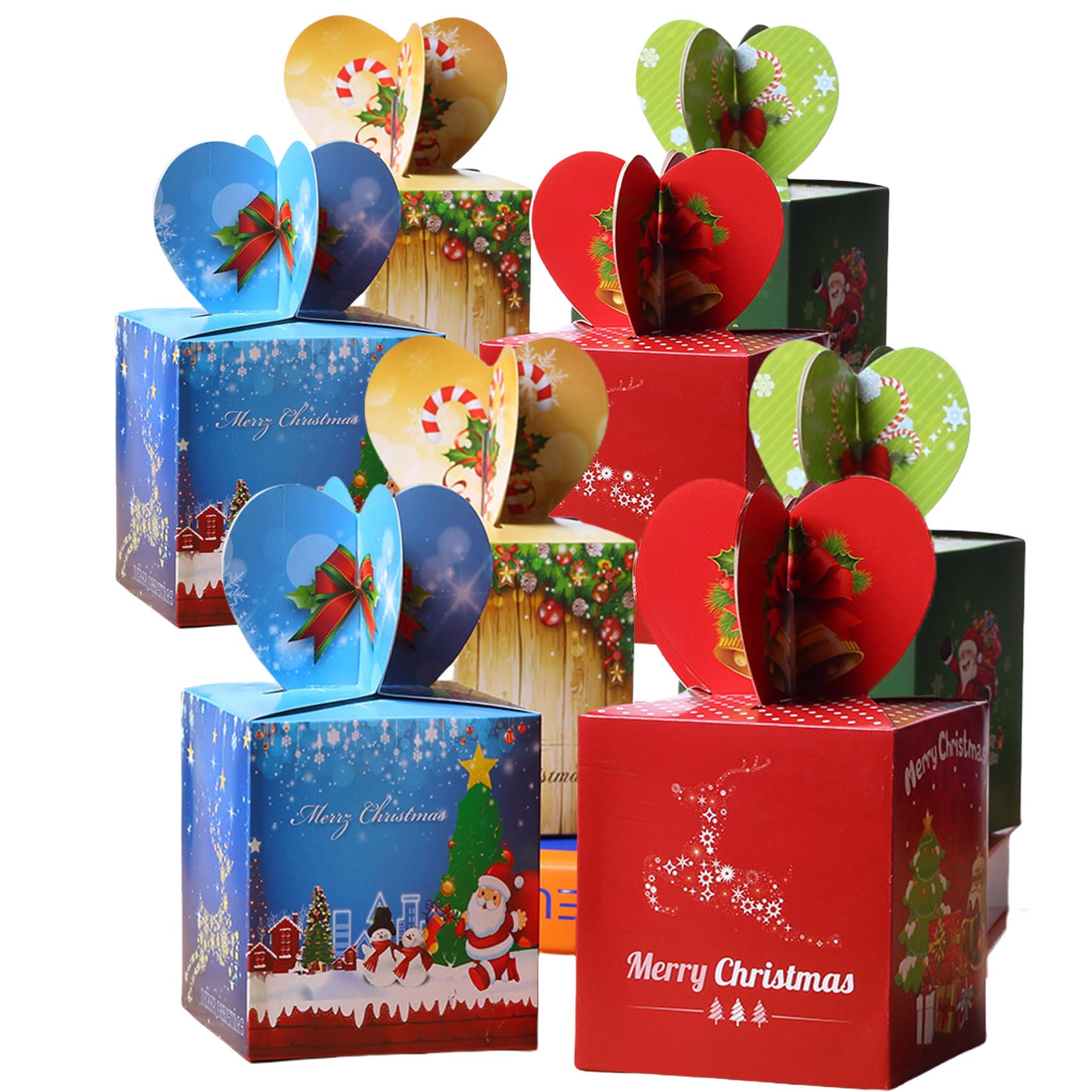 Amazon.com: GZTFPQ Christmas Party Gift Boxes, 8 Pcs Xmas Sweet Boxes ...