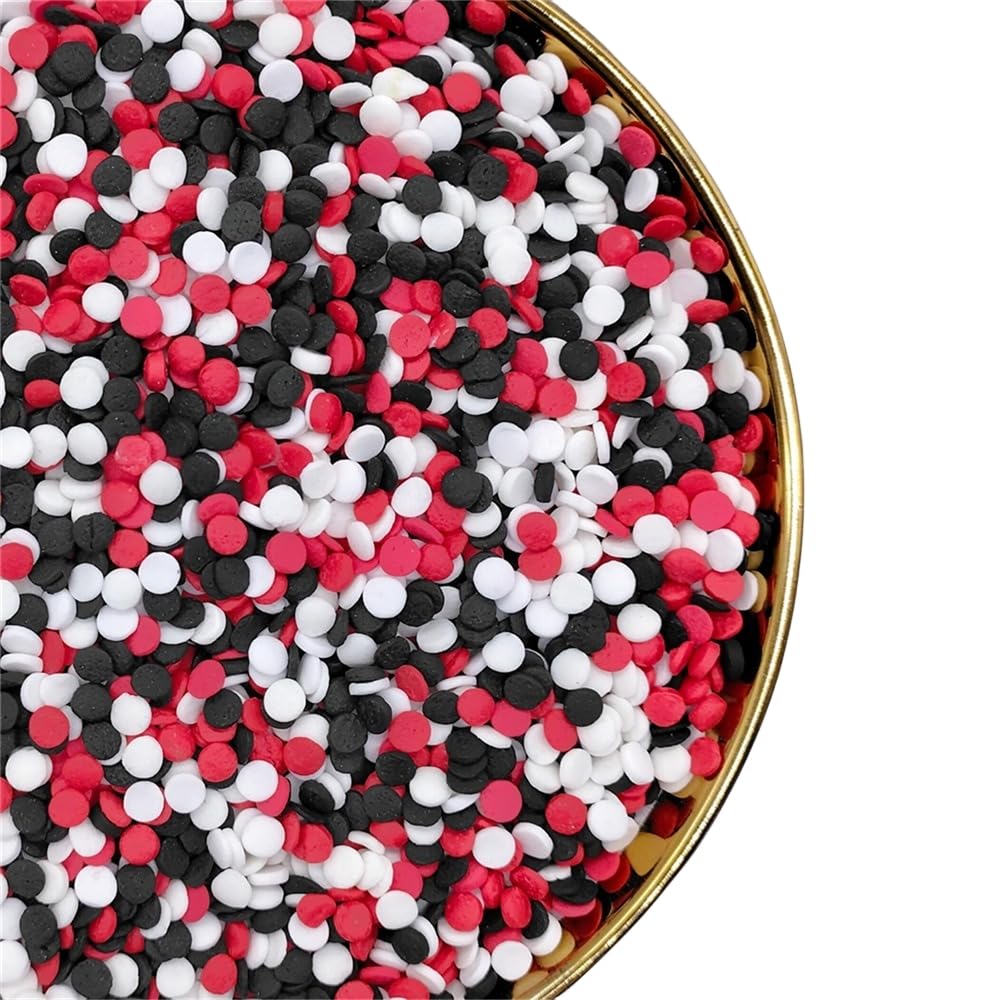Amazon.com: NIPEOR Rainbow Sprinkles,Red Black Confetti Sprinkles 3 ...