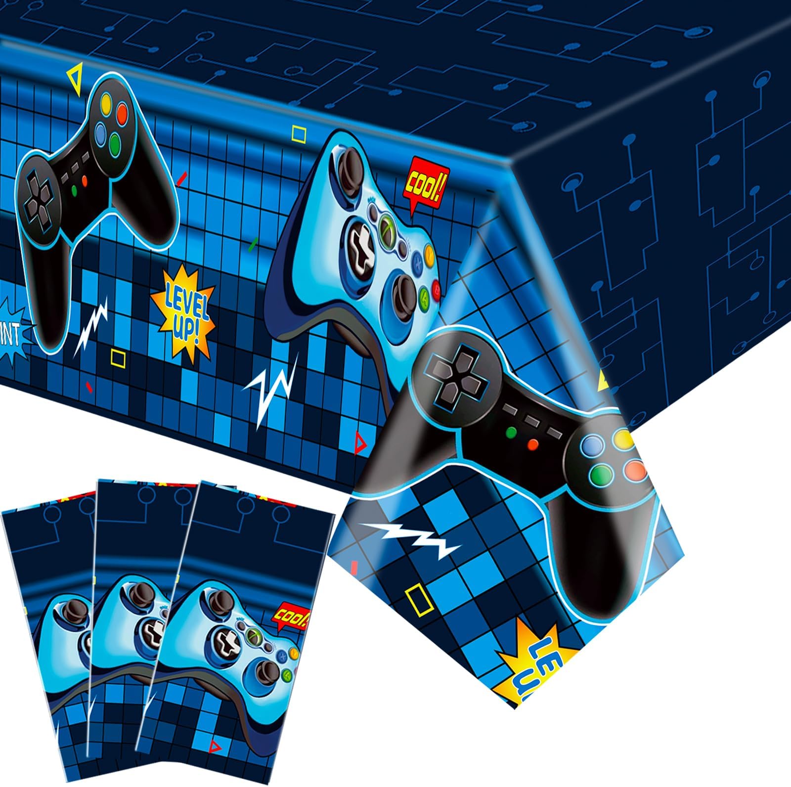 Amazon.com: PIXHOTUL 4 Pcs Video Game Party Tablecloths, 51" x 86 ...