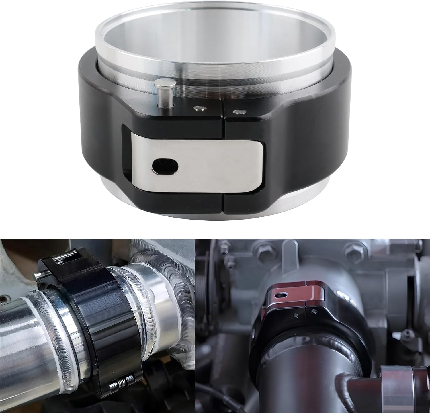 Amazon.com: RiAiCiING 3 Inch Aluminum Quick Release V Band Clamp, 76mm ...