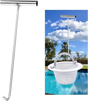 Amazon.com : LOVYNO Pool Skimmer Basket Hook Skimmer Basket Handle ...