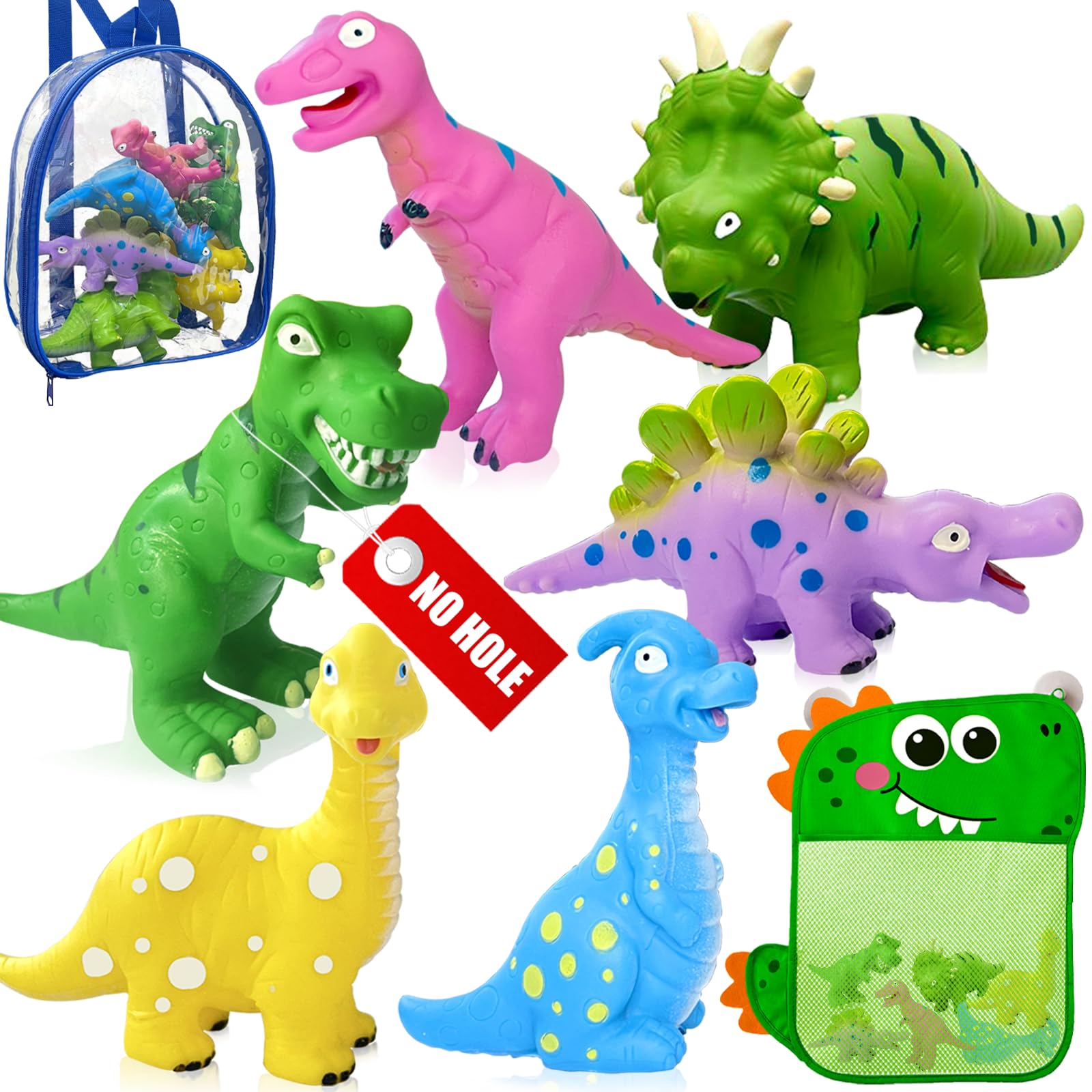 Amazon.com: DUOROUBAO Dinosaur Bath Toys for Kids Ages 1-3 Mold Free ...