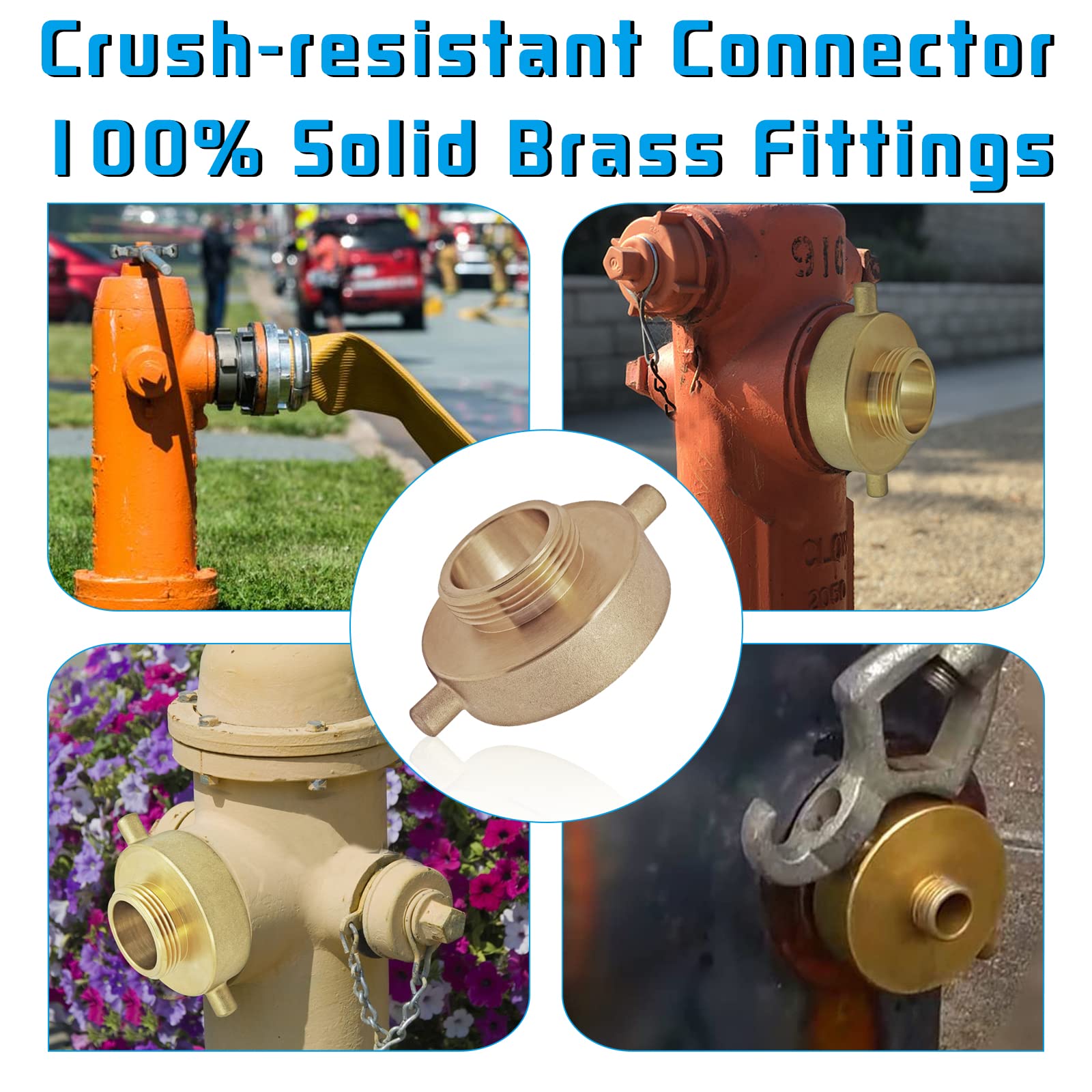 Snapklik.com : Fire Hydrant Hose Adapter, 2-1/2" NST (NH) Female X 1-1/ ...