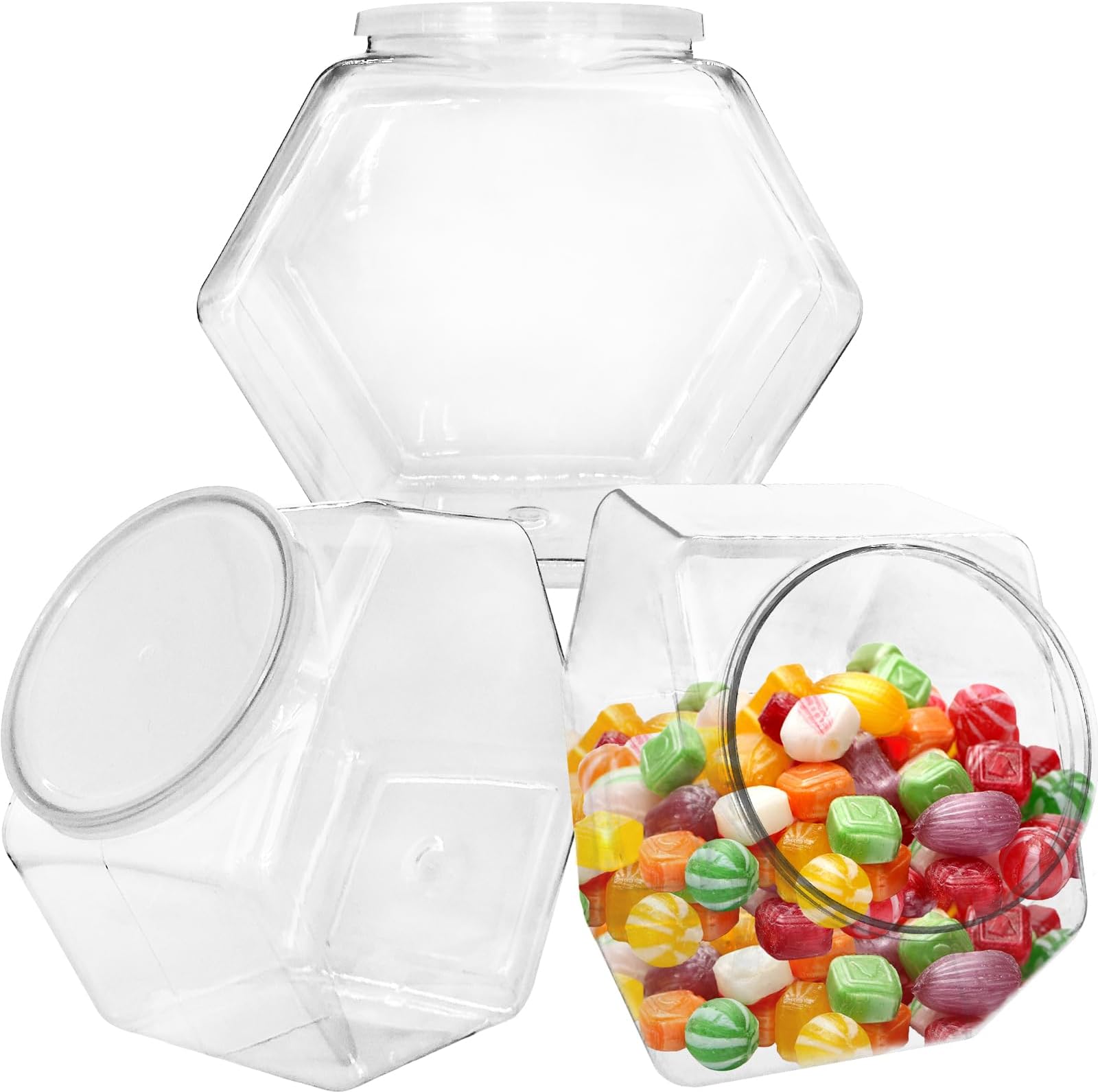 Amazon.com | Upper Midland Products [3PK] Candy Jars For Candy Buffet ...