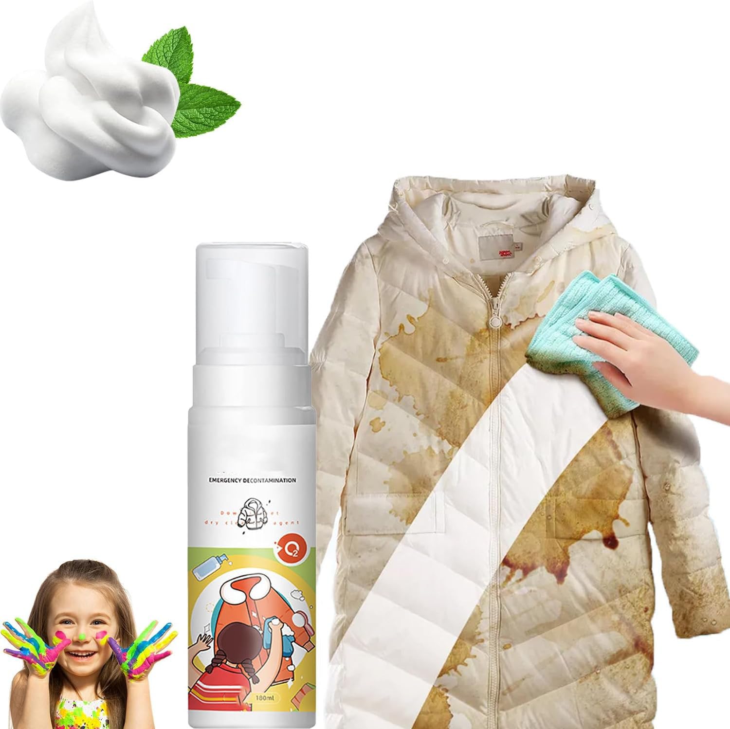 Amazon.com: Down Jacket Foam Dry Cleaner,Multi-Purpose Dry Cleaning ...