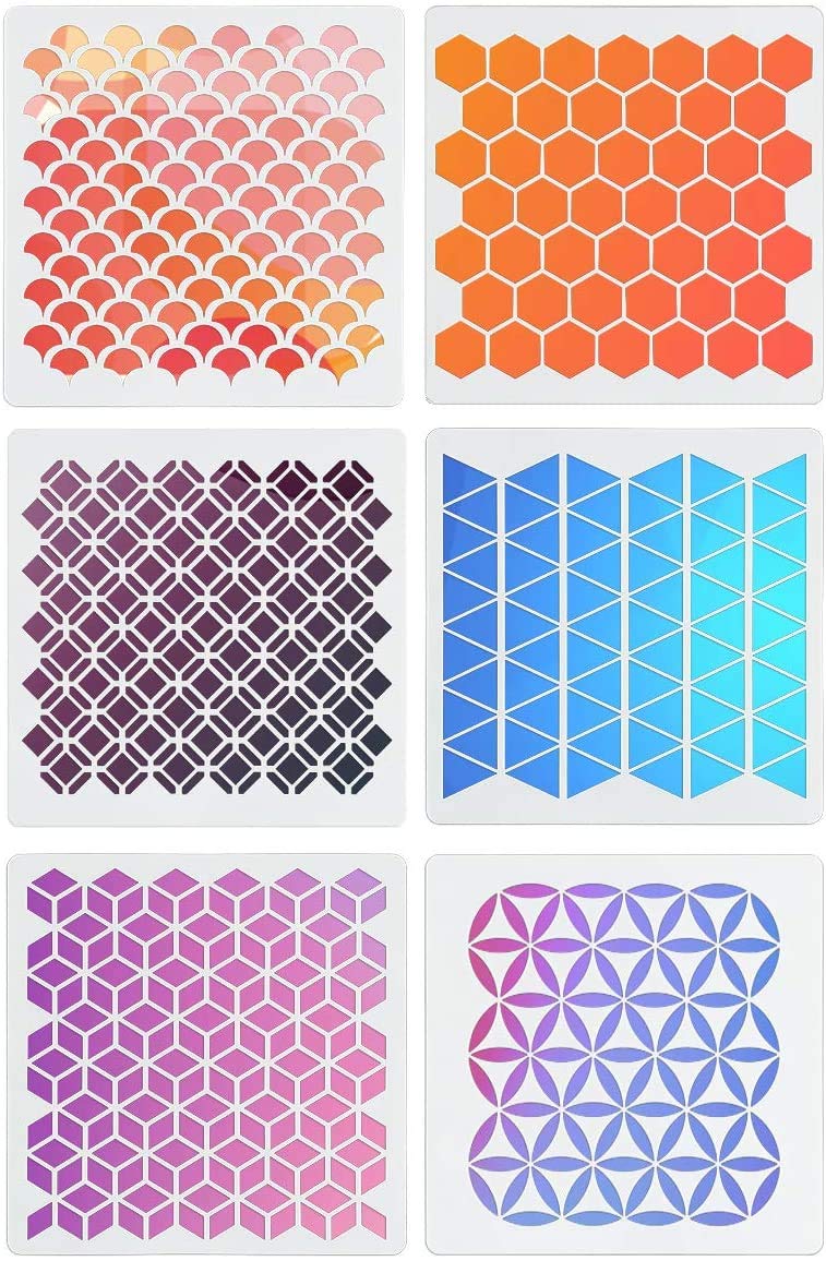 12 Inch Sacred Geometry Stencils Honeycomb Pattern Large Art Stencil ...