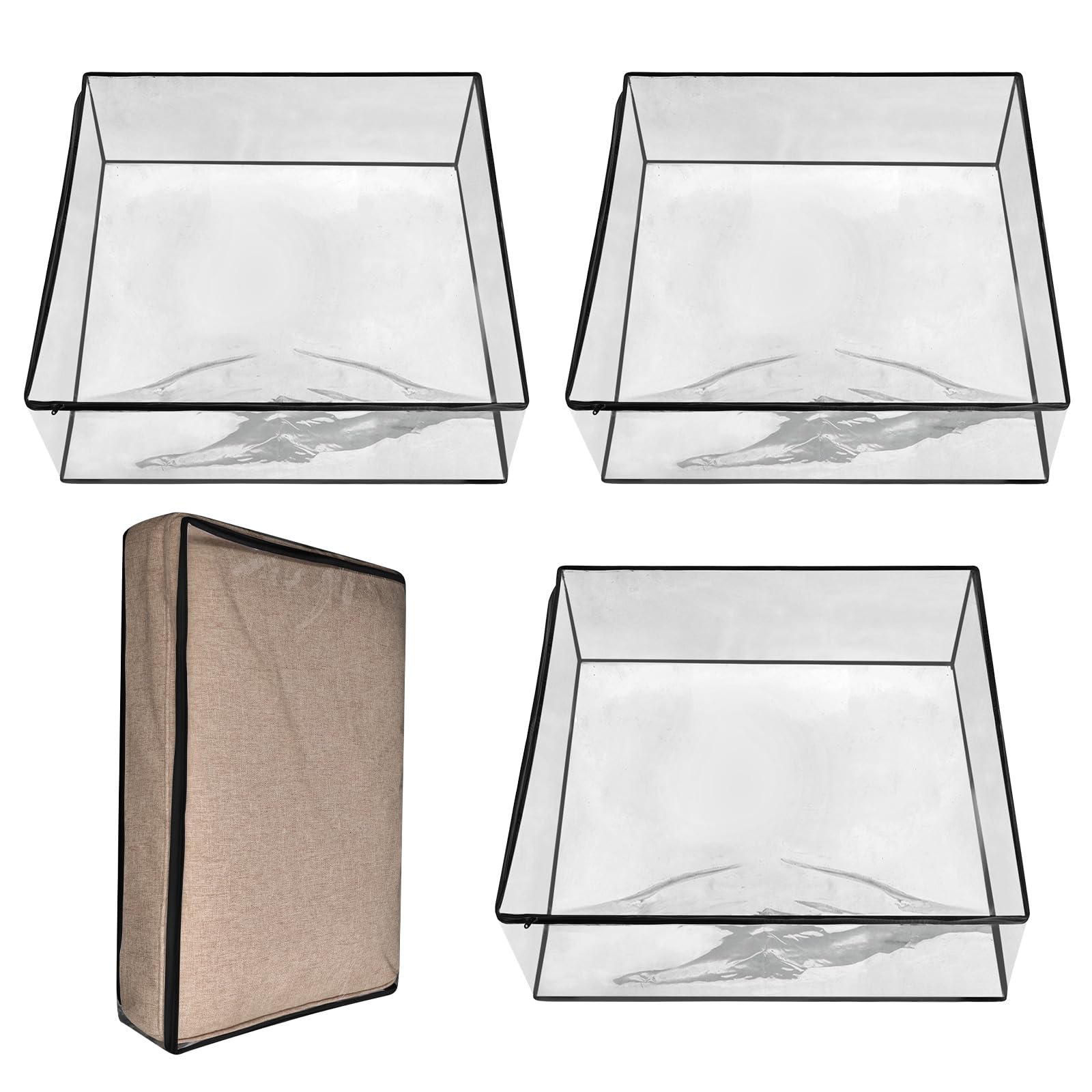 Amazon.com: Geetery Plastic Sofa Seat Cushion Covers Sofa Covers PVC ...