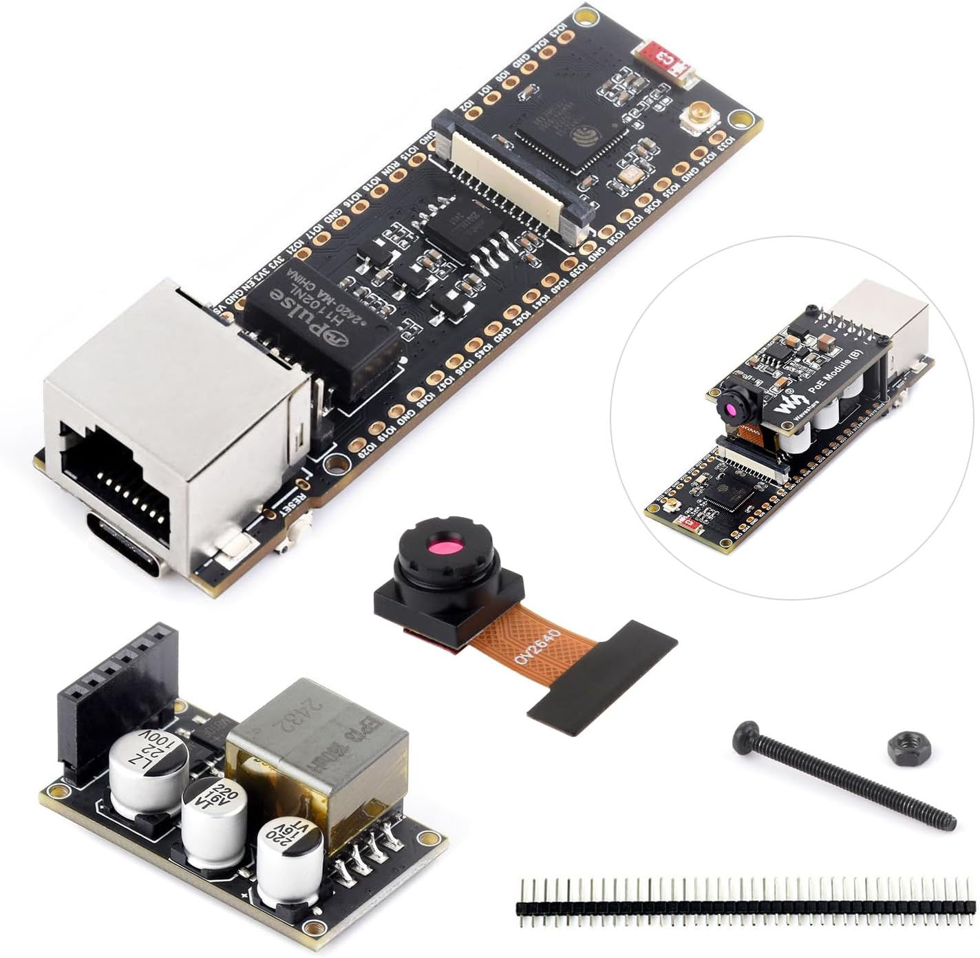 Amazon.com: Waveshare ESP32-S3 ETH Development Board Microcontroller ...