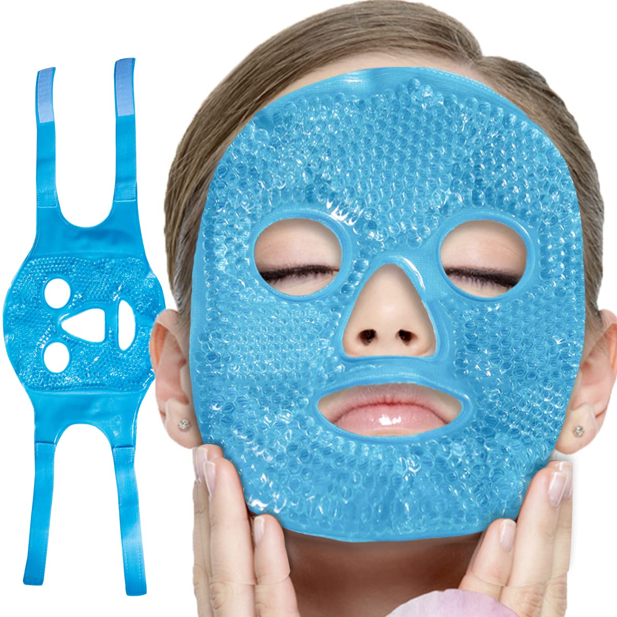 Amazon.com: Gel Ice Cold Face Mask, Facial Eye Mask, Face Ice Gel Pack ...