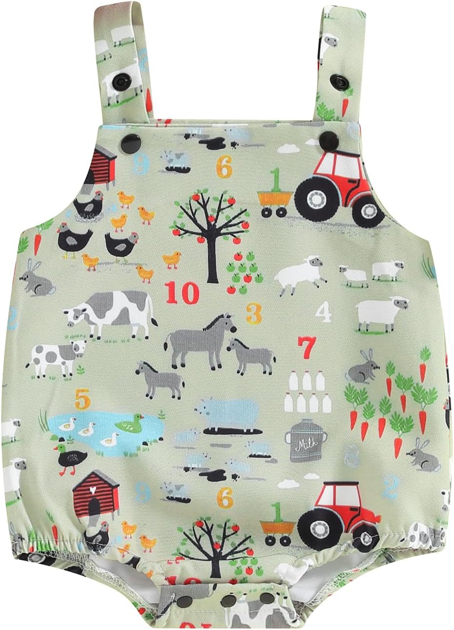 Amazon.com: JLKGICF Western Baby Boy Girl Clothes Farm Animal Print ...