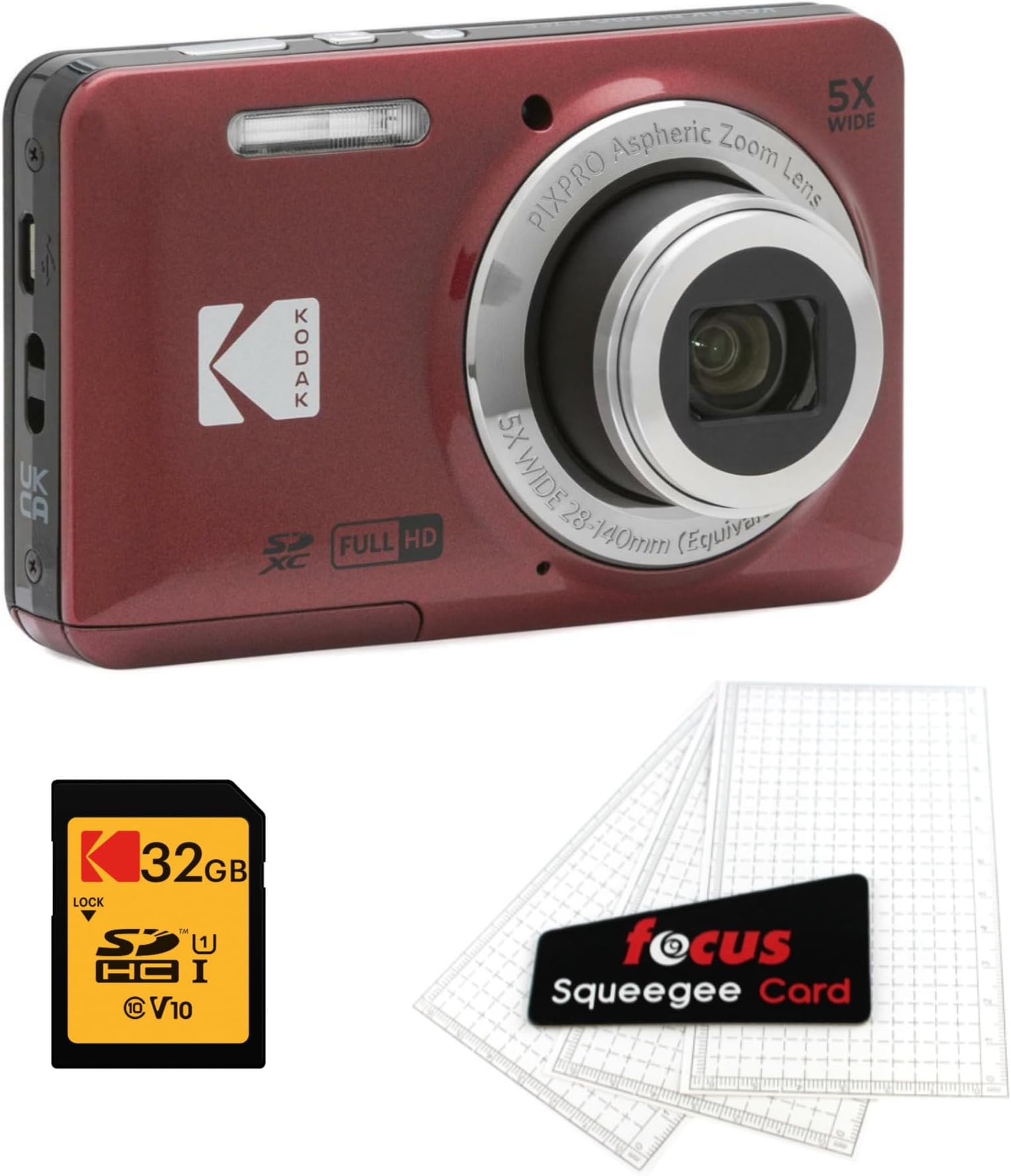 Amazon.com : Kodak PIXPRO Friendly Zoom FZ55 Digital Camera (Red ...