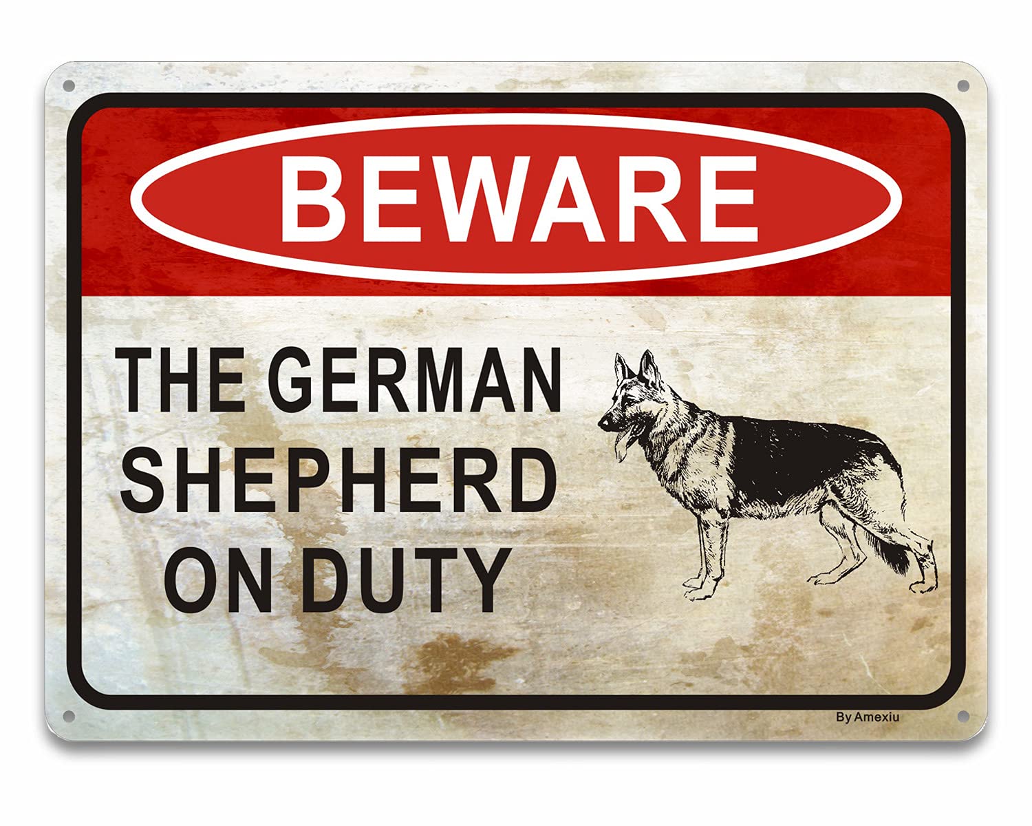 Beware Of Dog Sign German Shepherd