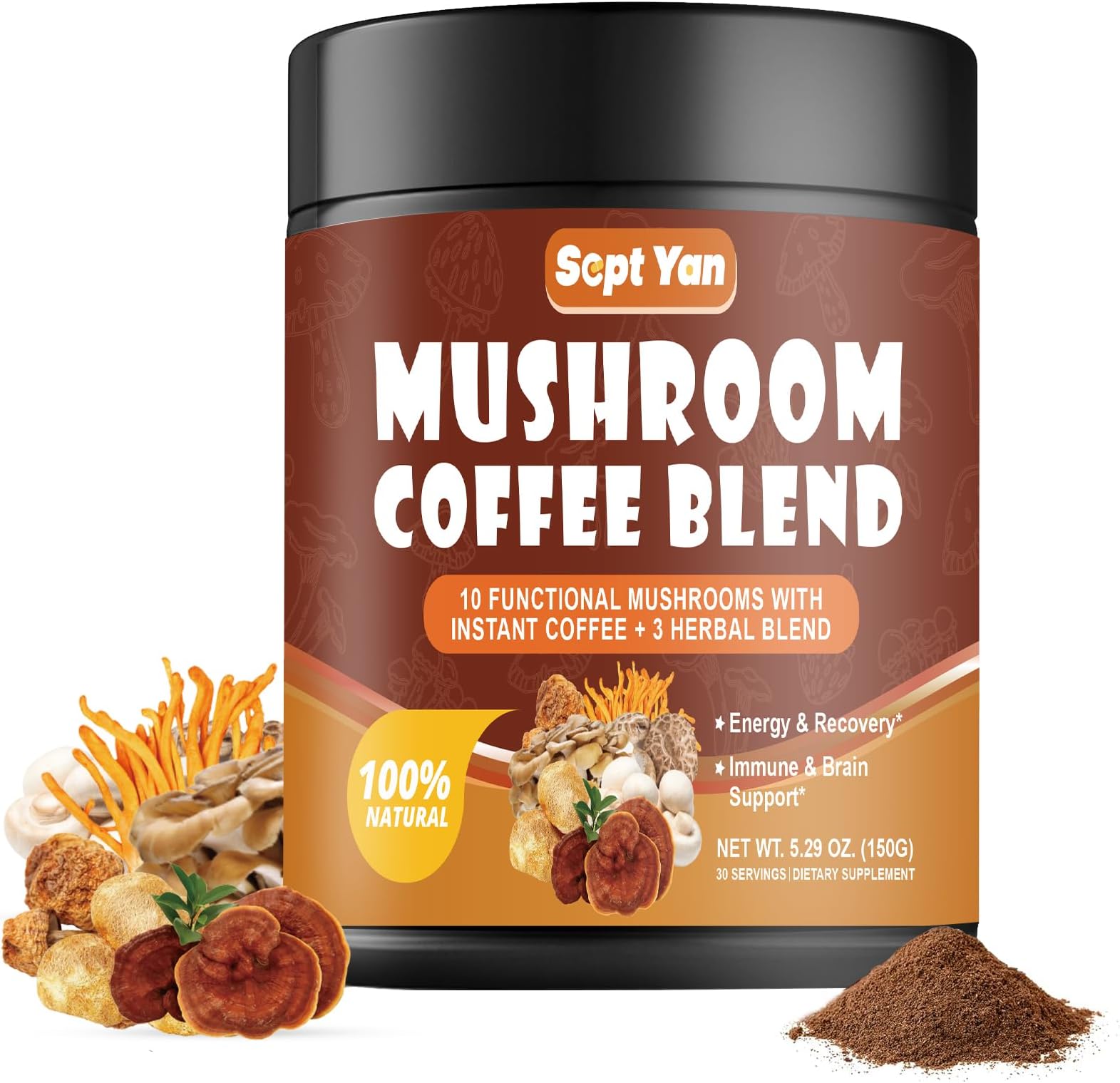 Amazon.com: Wixar Mushroom Coffee Blend - Ten Treasure Mushrooms ...