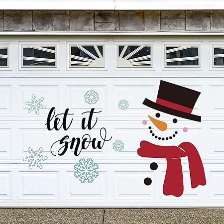 Whaline 21Pcs Christmas Garage Decoration Magnet Stickers Snowman ...