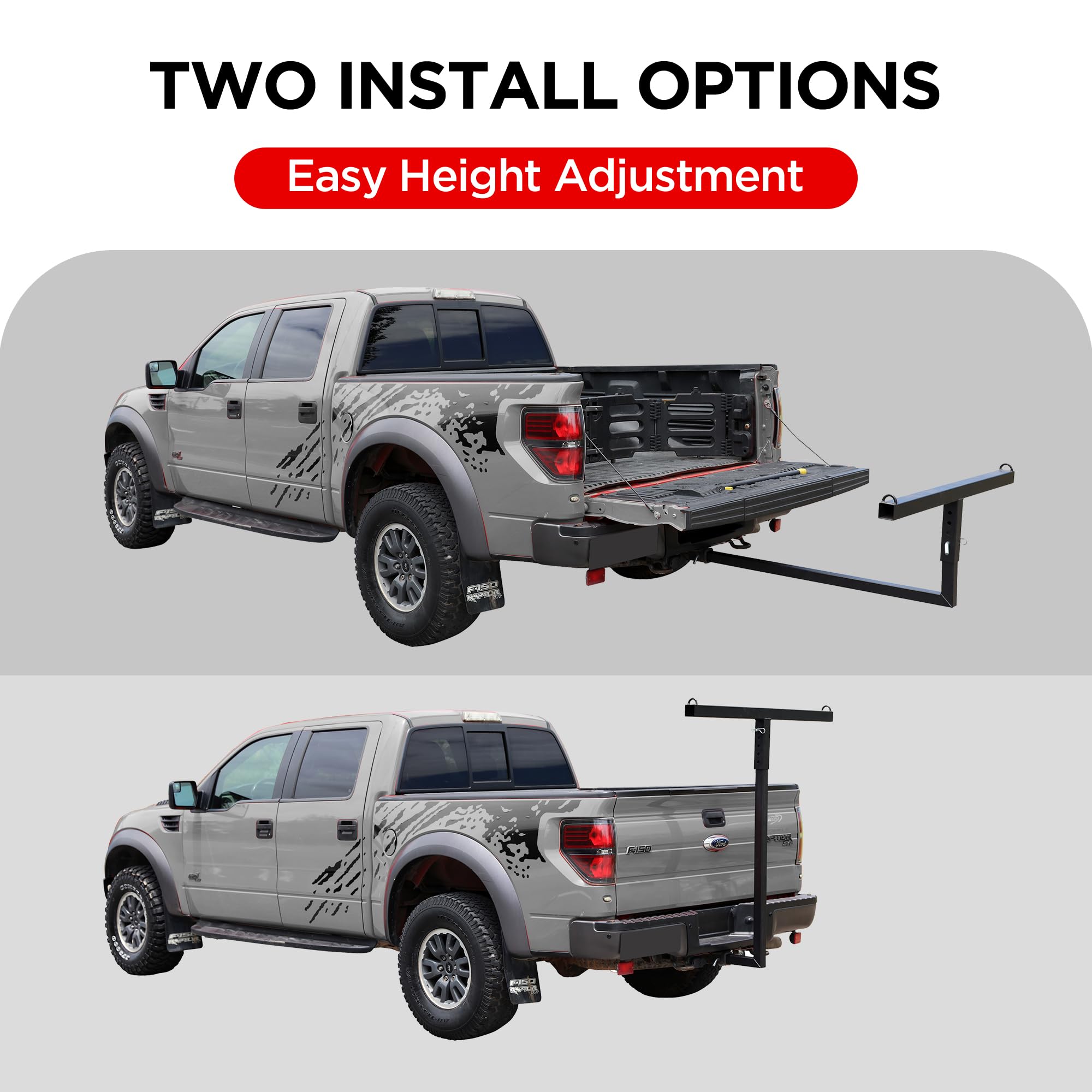 Snapklik.com : Truck Bed Extender, 2 In 1 Design Foldable Pick Up Truck ...