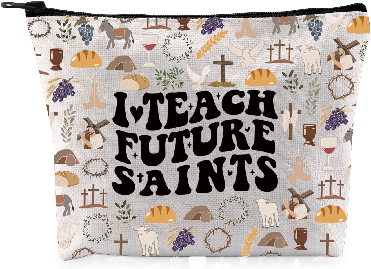 Amazon.com : G2TUP Catholic S-chool Gift I Teach Future Saints Makeup ...