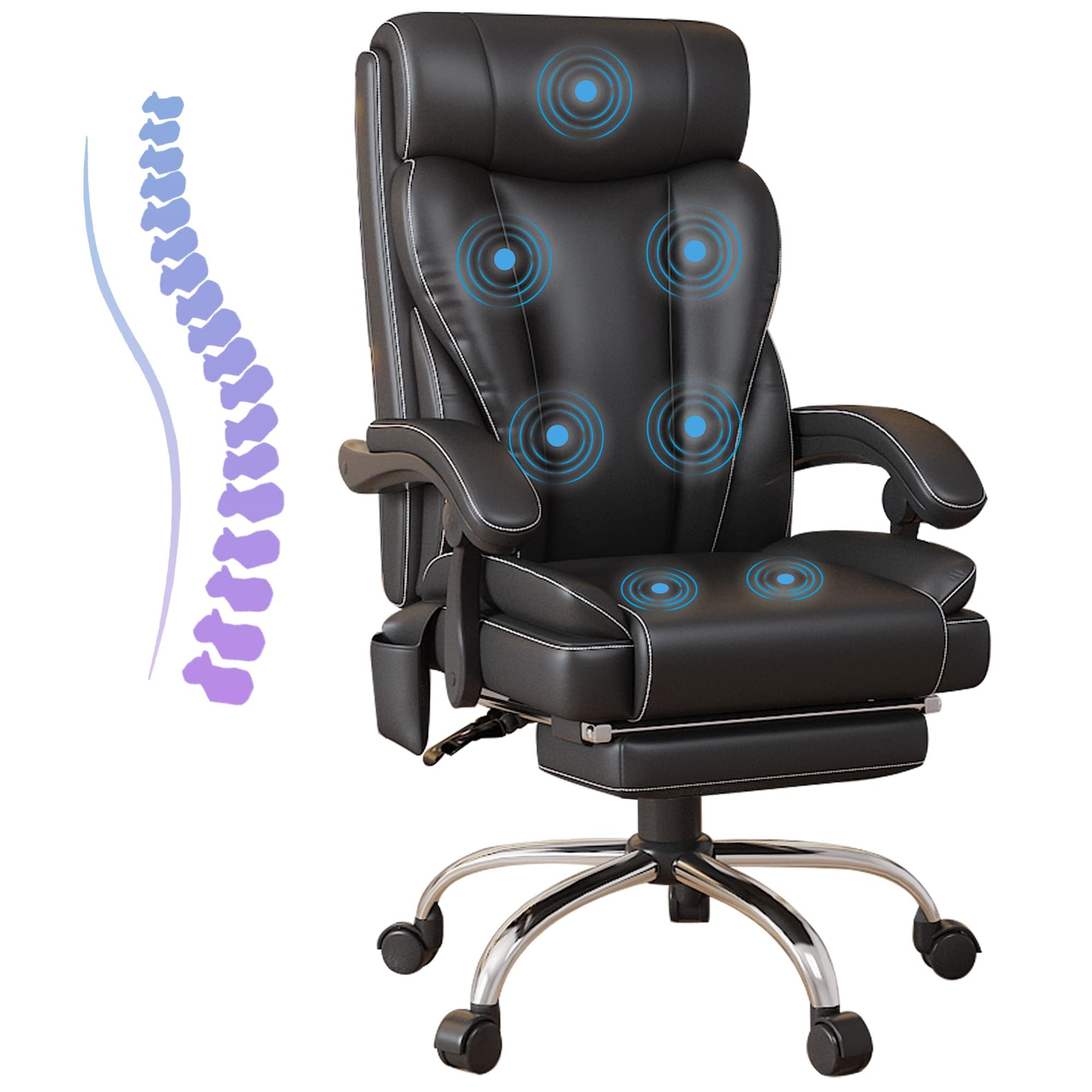 Amazon.com: Massage Office Chair with 8 Points Vibration, Reclining ...