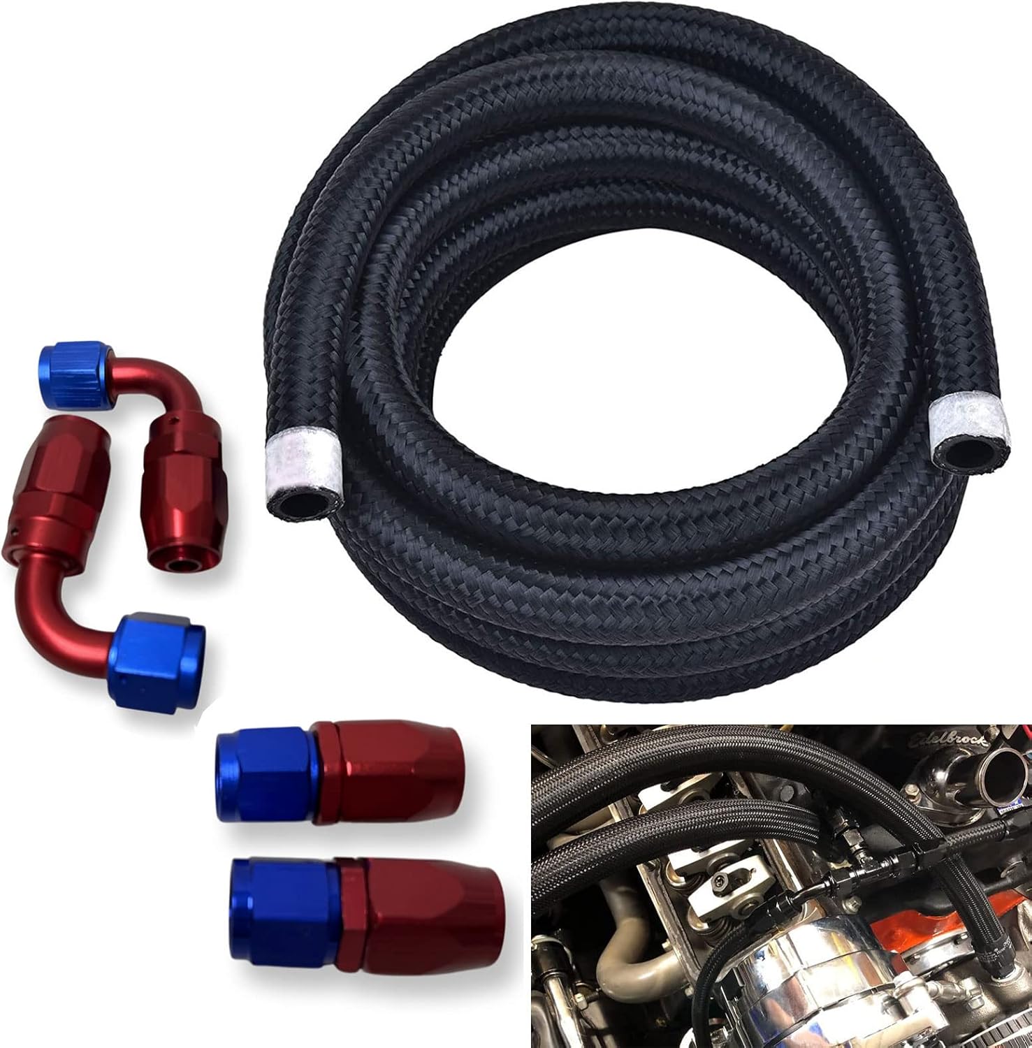 Amazon.com: BULL BOOST PERFORMANCE 8AN Fuel Line Kit, 8AN Oil/Gas/Fuel ...