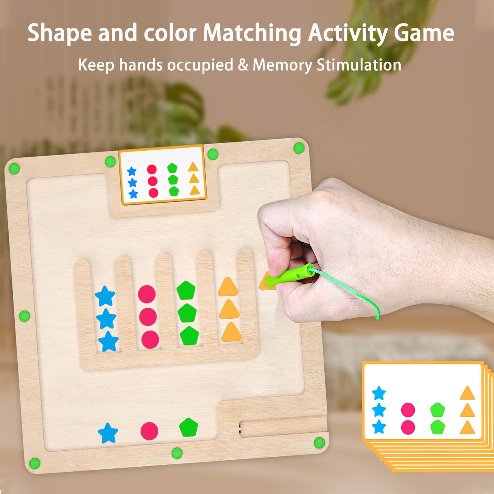 Snapklik.com : ECROUATY Sorting Board Matching Activity Memory Game For ...