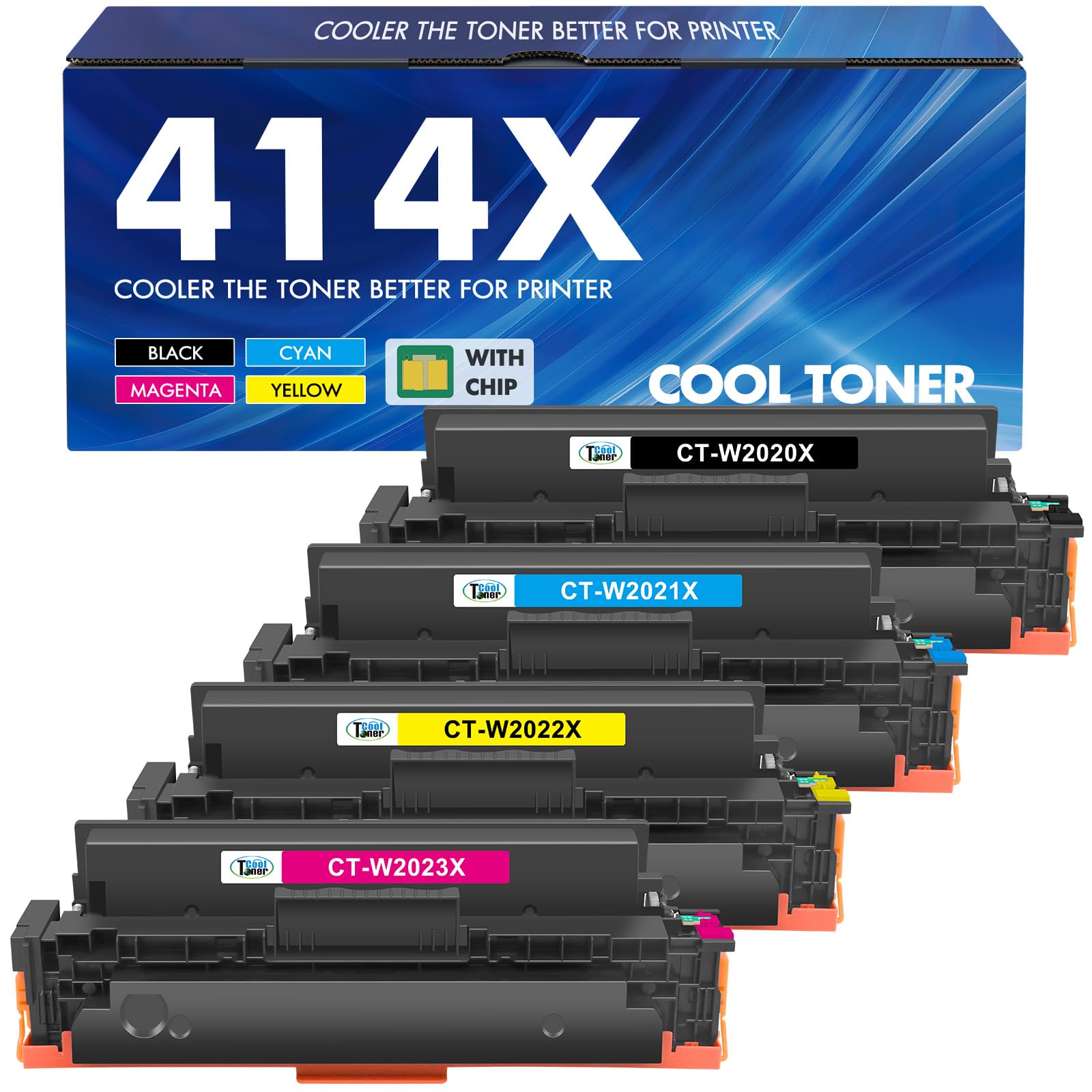 Amazon.com: 414X Toner Cartridges 4 Pack High Yield MFP M479fdw ...
