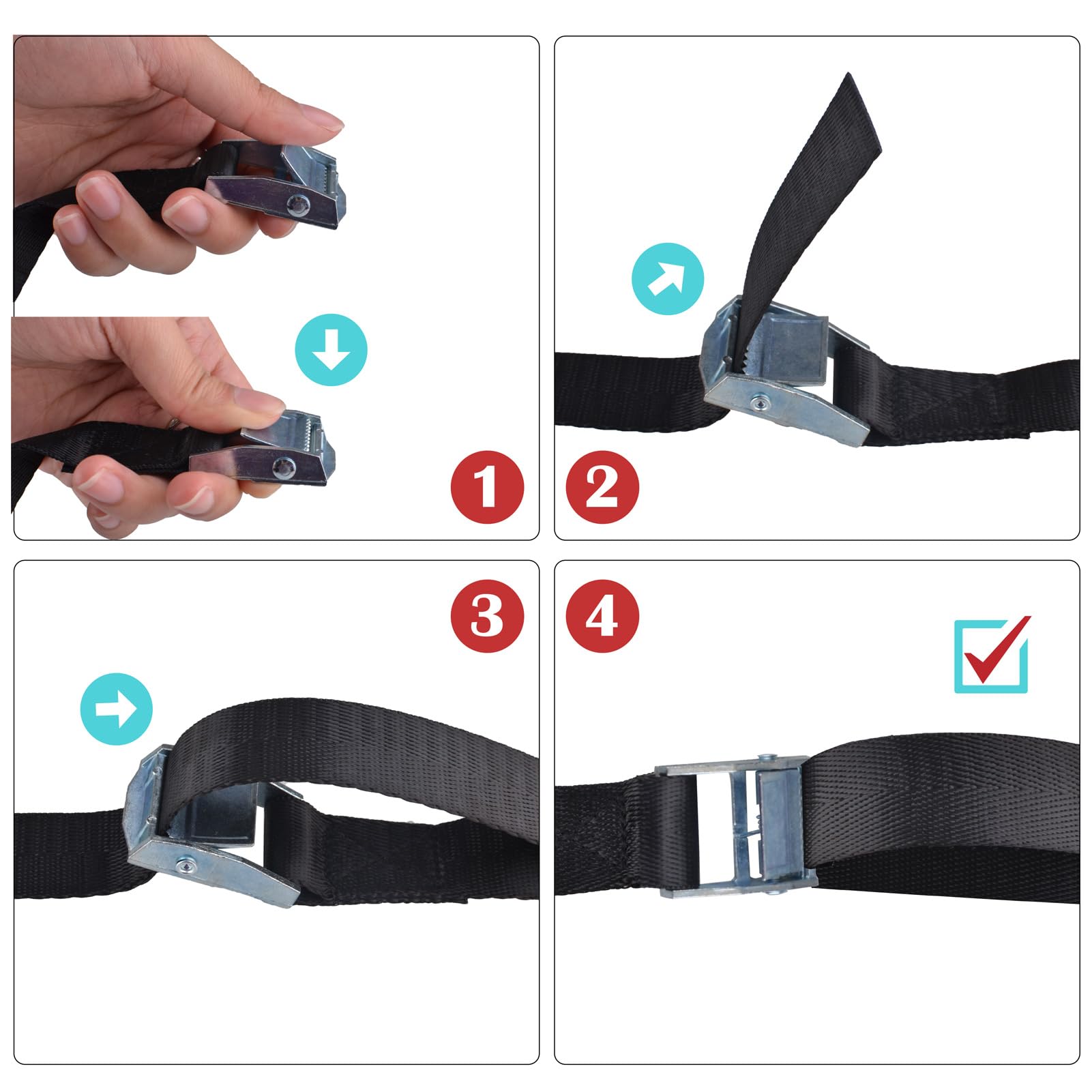 Snapklik.com : Azarxis Lashing Tie Down Straps Cinch Webbing