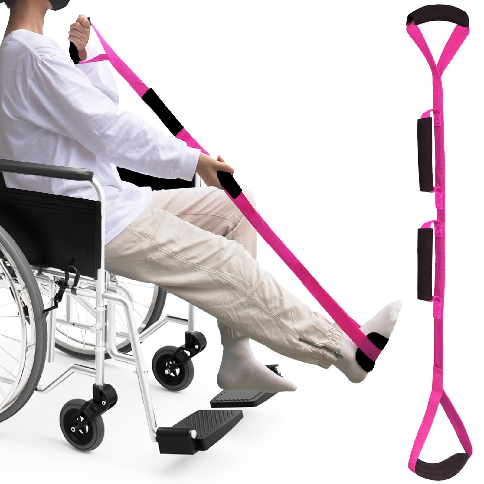 Amazon.com: 42 Inch Leg Lifter, Rigid Leg Lifter Strap with Handgrips ...