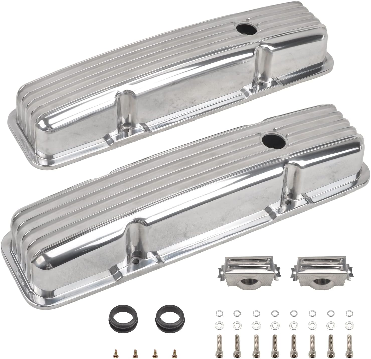 Amazon.com: Racing Power Company R6181 Tall Finned Polished Aluminum ...