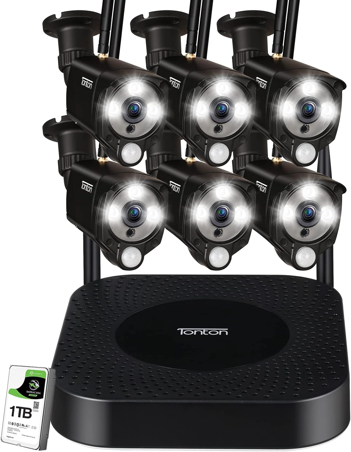 [2K&2 Way Audio&Thermal Detect] Tonton Wireless Security Camera System ...