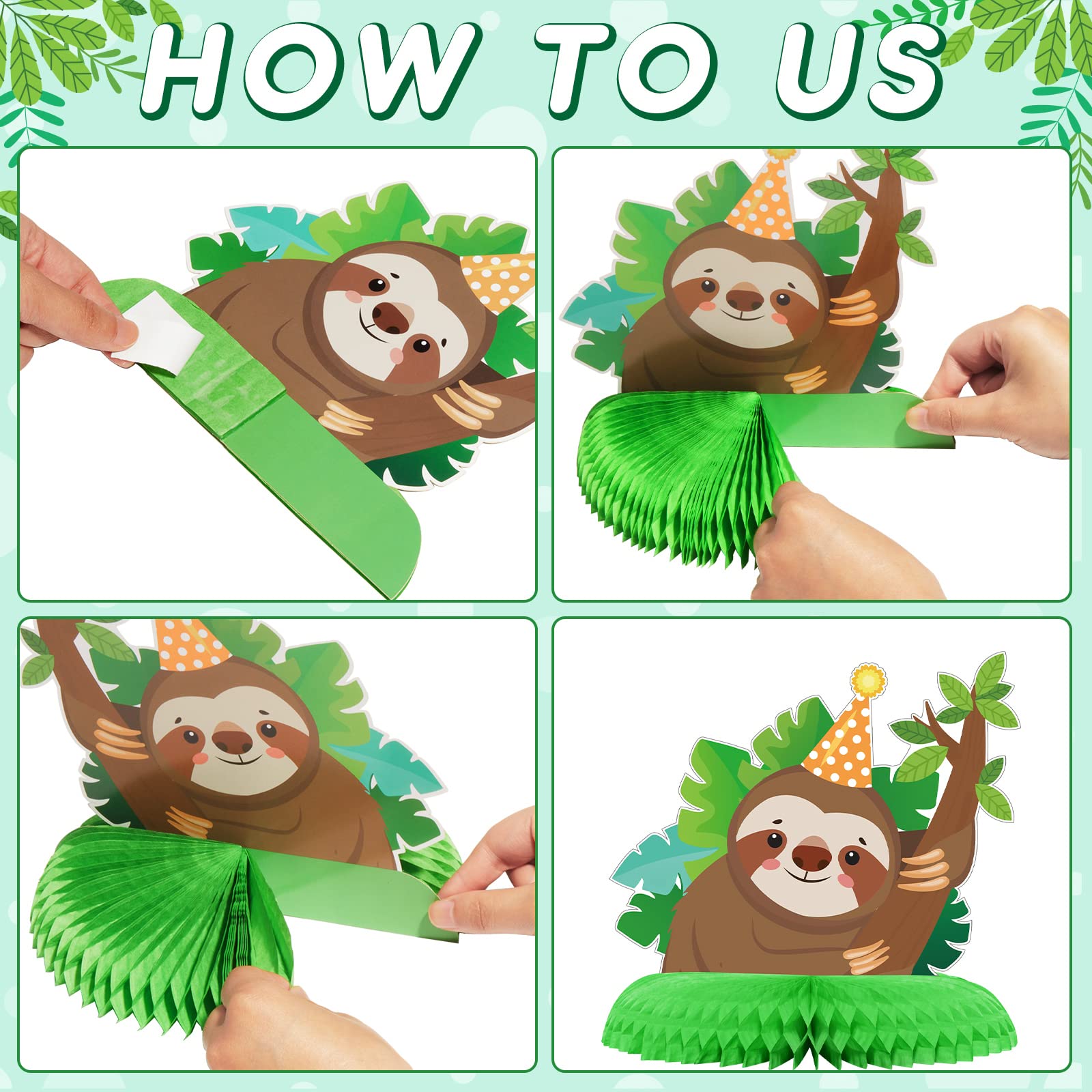 Snapklik.com : Sloth Birthday Party Decorations Set Sloth Theme Happy ...