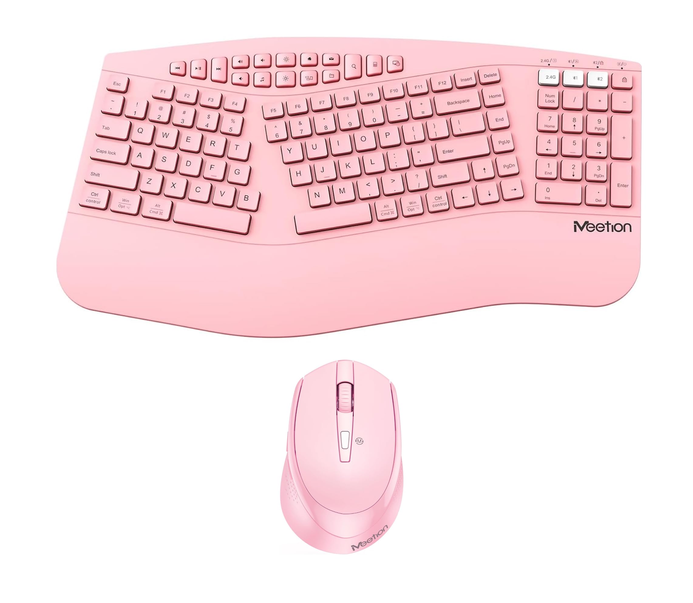 Buy MEETIONWireless Ergonomic Keyboard and Mouse Combo, Bluetooth ...