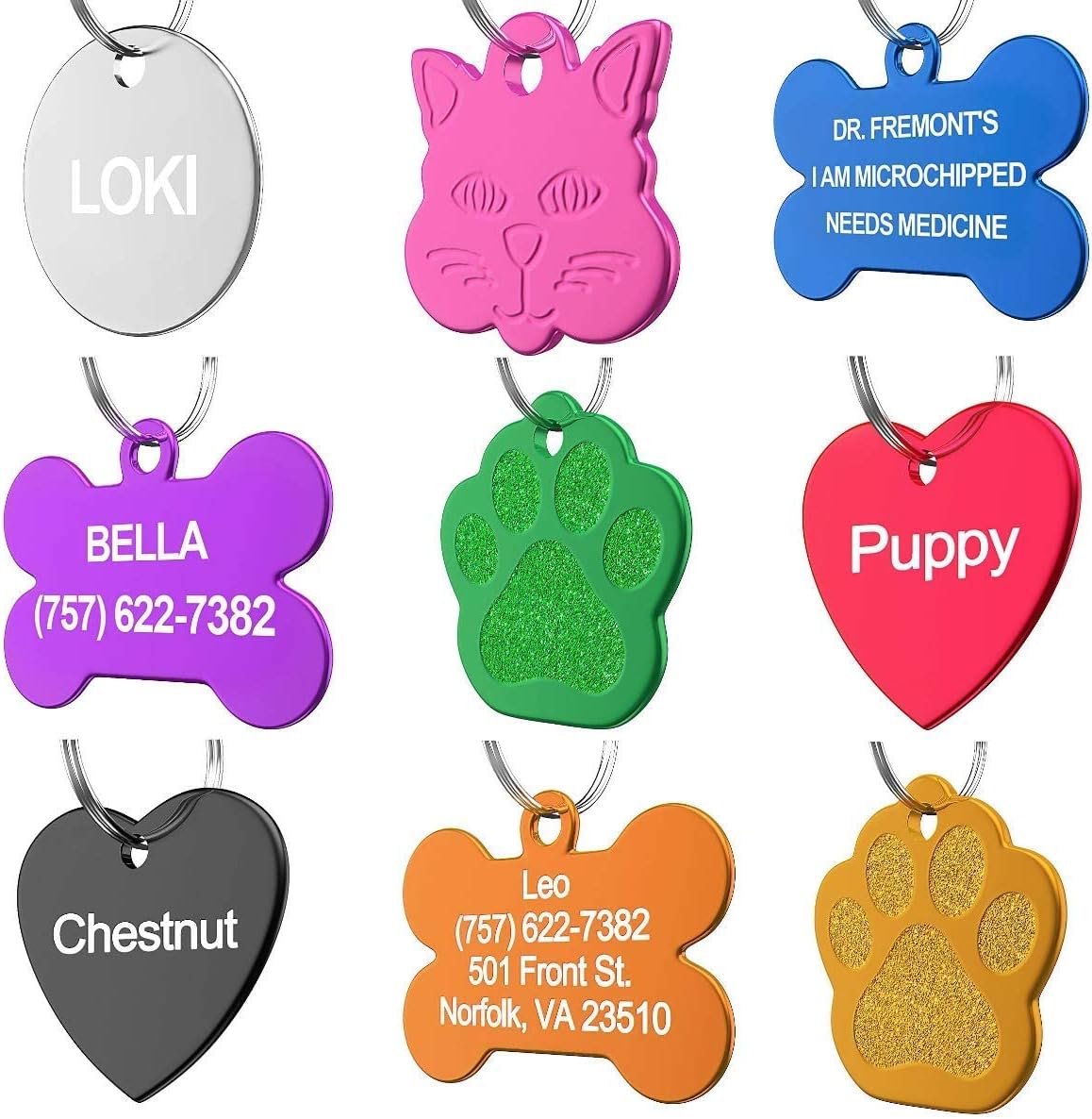 Pet Supplies : io tags Pet ID Tags, Personalized Dog Tags and Cat Tags ...