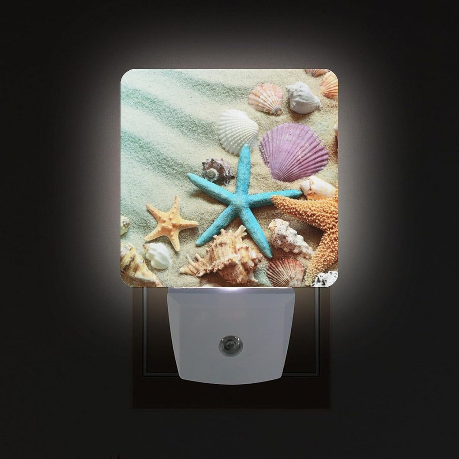 C.IOPMNU Beach Starfish Night Lights Plug Into Wall, 2 Pack Night Light ...