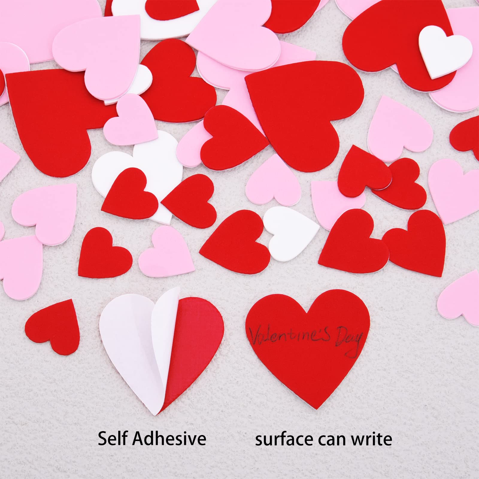 Snapklik.com : 300 Pieces Valentines Day Heart Foam Stickers Self ...
