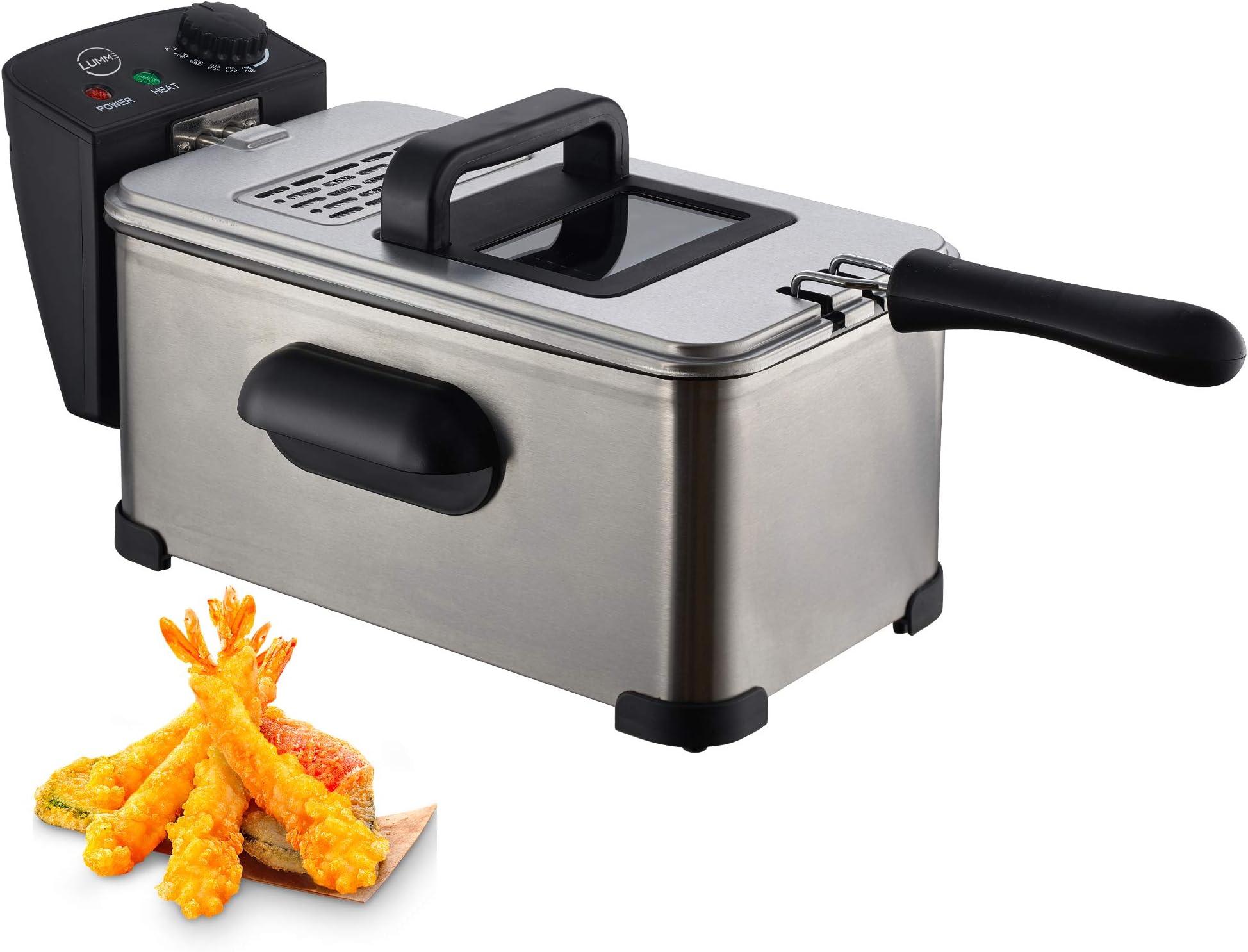 Amazon.com: Lumme Deep Fryer with Basket, Stainless Steel, Easy to ...