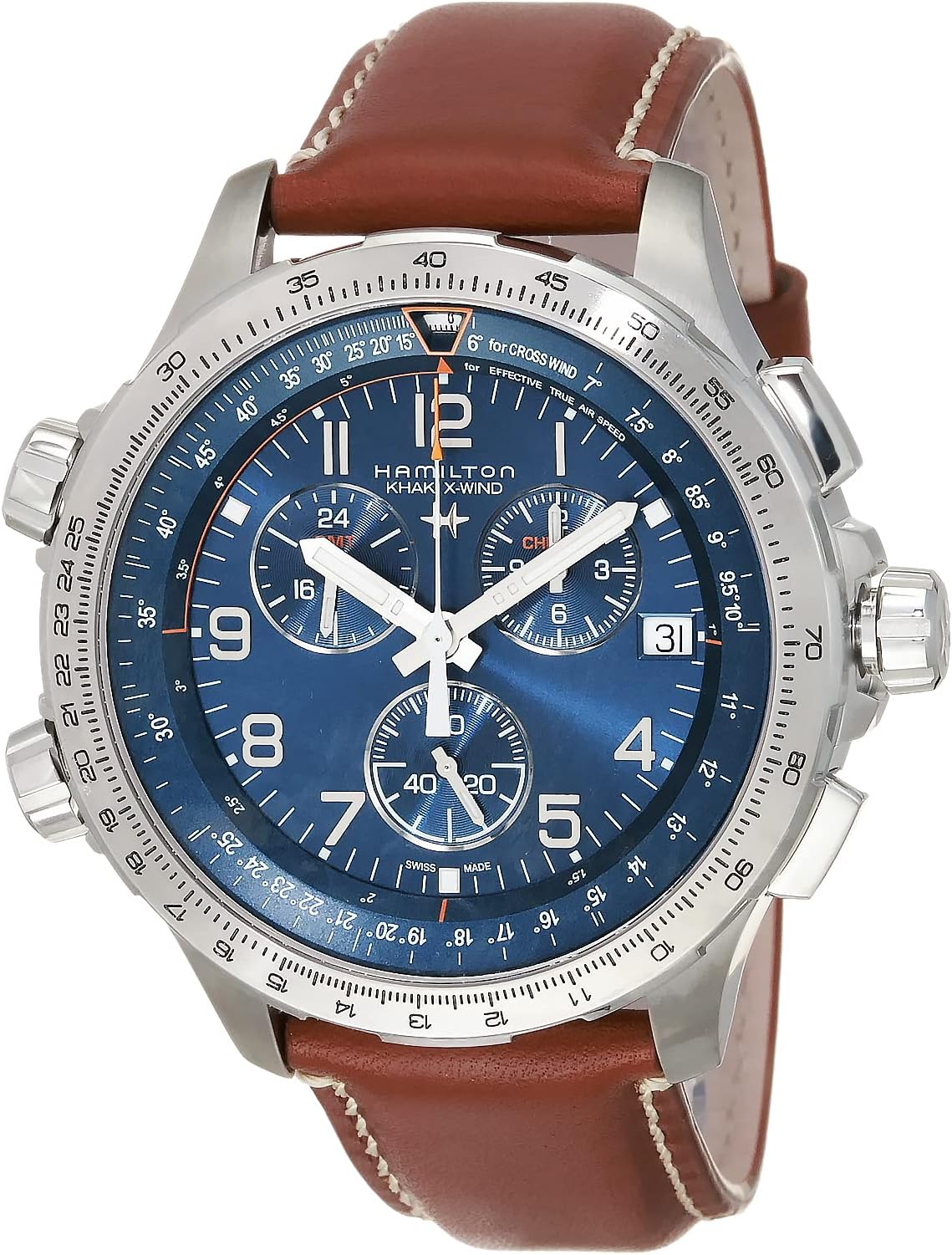 Hamilton Khaki X-Wind GMT H77922541 Mens Chronograph : Amazon.co.uk ...