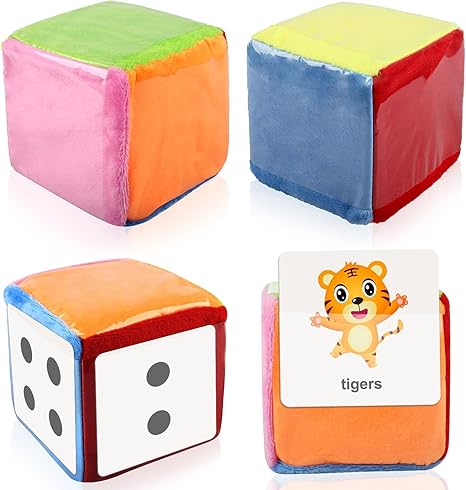 Dncvb 2 Pcs Large Dice 10cm Foam Dice with Pockets Large Foam dice ...