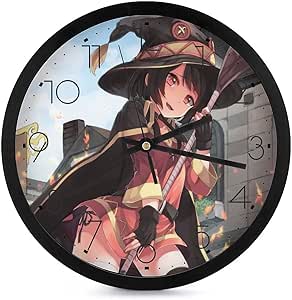 Amazon.co.jp: Megumin Wall Clock, Anime Character Clock, Stylish ...