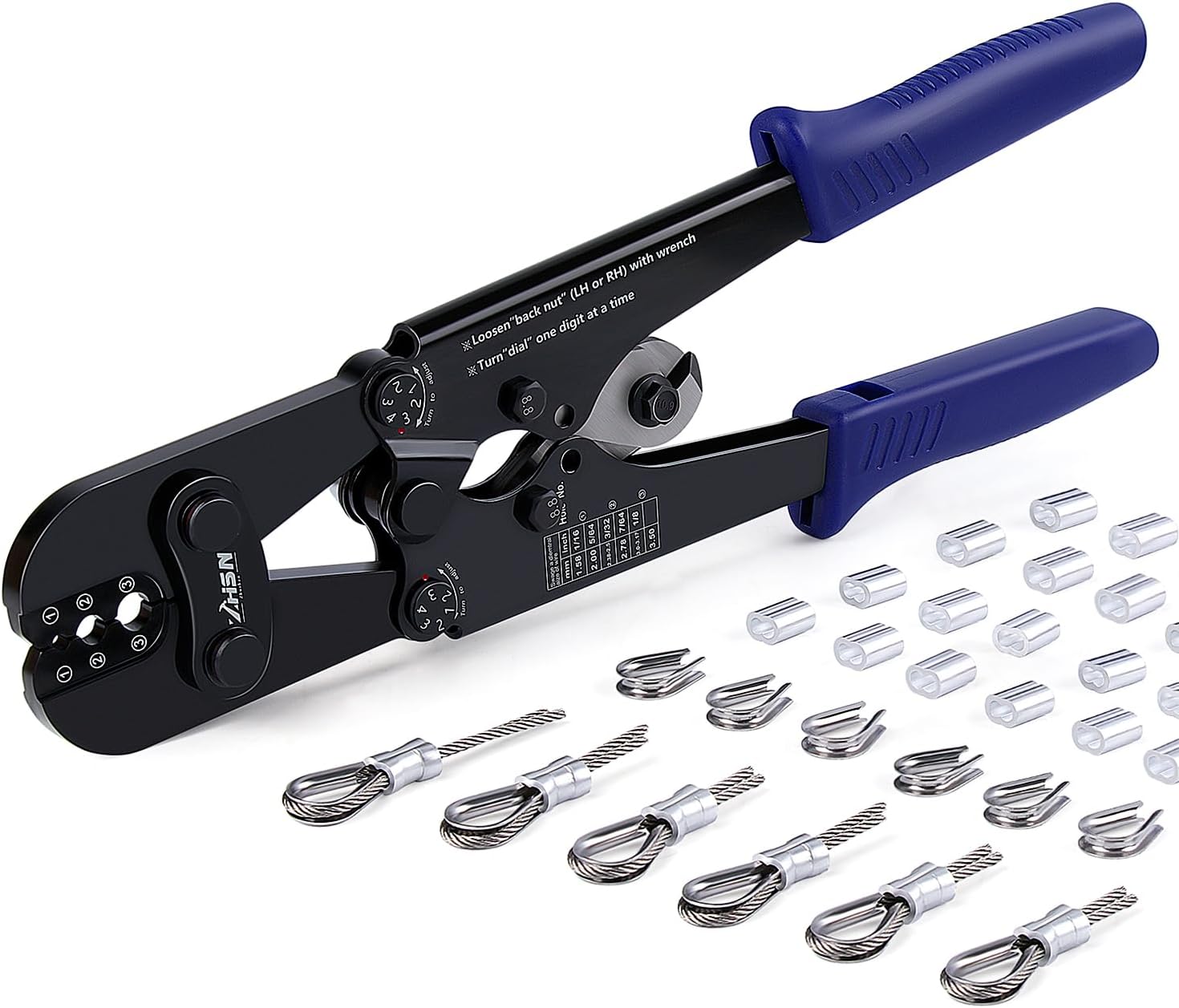 Zhushan Wire Rope Crimper Tool Kit - Wire Rope Crimper Cutter From1 ...