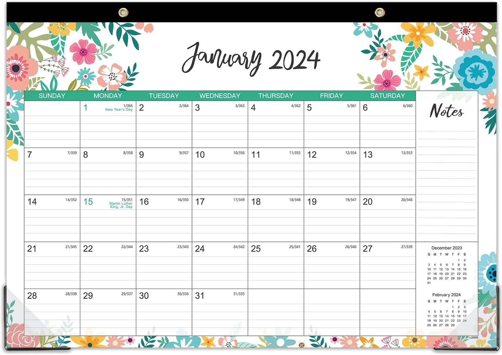 Amazon.com : 2024 Desk Calendar - 12 Monthly Desk/Wall Calendar 2024 ...