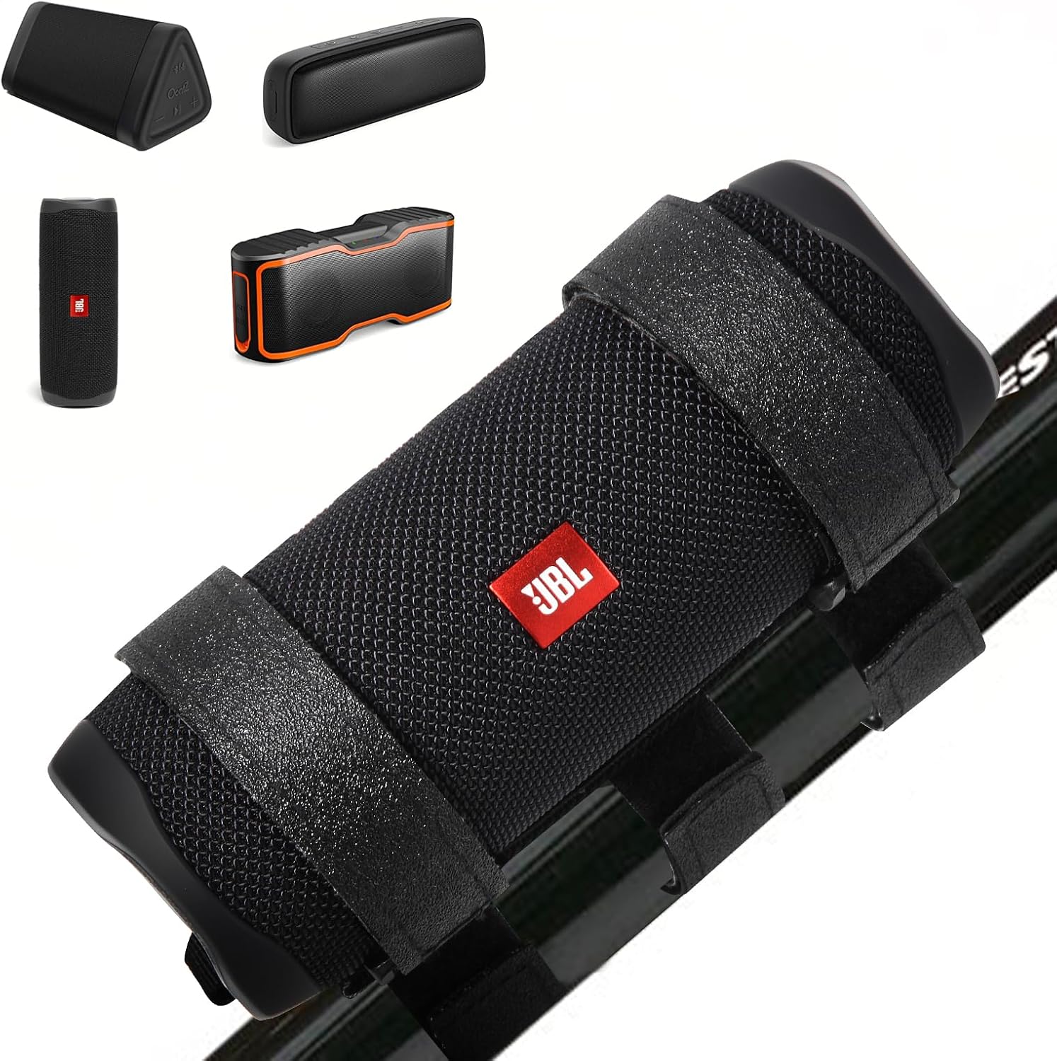 Caudblor Portable Bike Speaker Mount, Adjustable Wireless Speaker Strap, Premium Universal ...