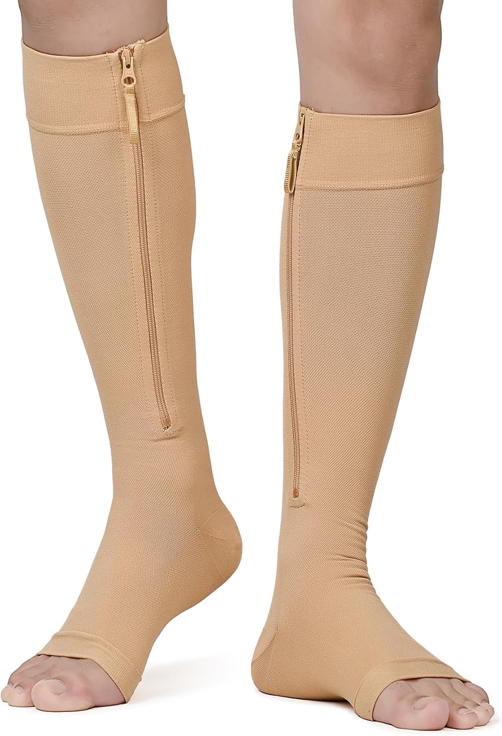 Amazon.com: NURCOM Copper Compression Socks Open Toe Knee High ...