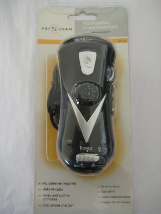Presidian Multifunction Crank Flashlight 61-131 - Basic Handheld ...